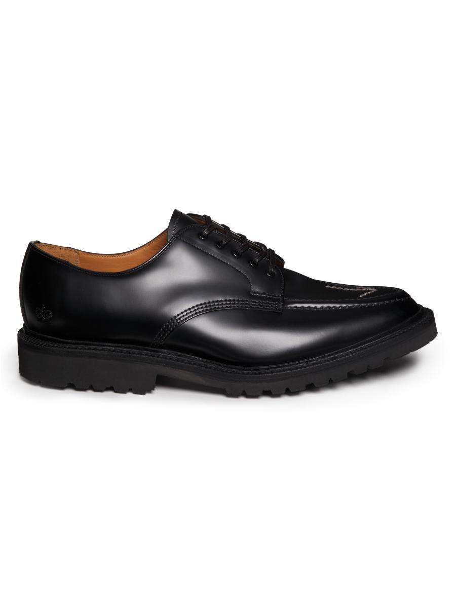 CDG Homme Comme des Garçons PLAY x Sanders Glossy Leather Loafers ...
