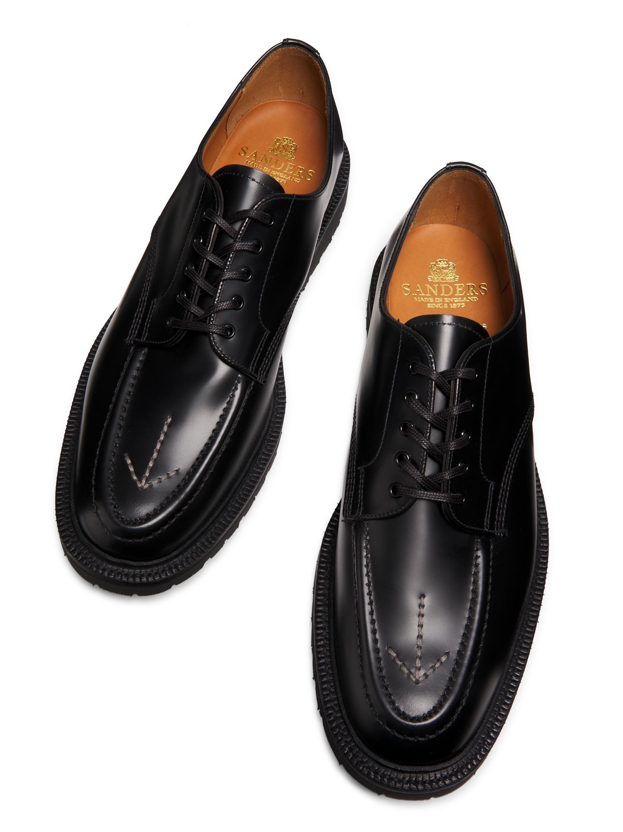 CDG Homme Comme des Garçons PLAY x Sanders Glossy Leather Loafers ...
