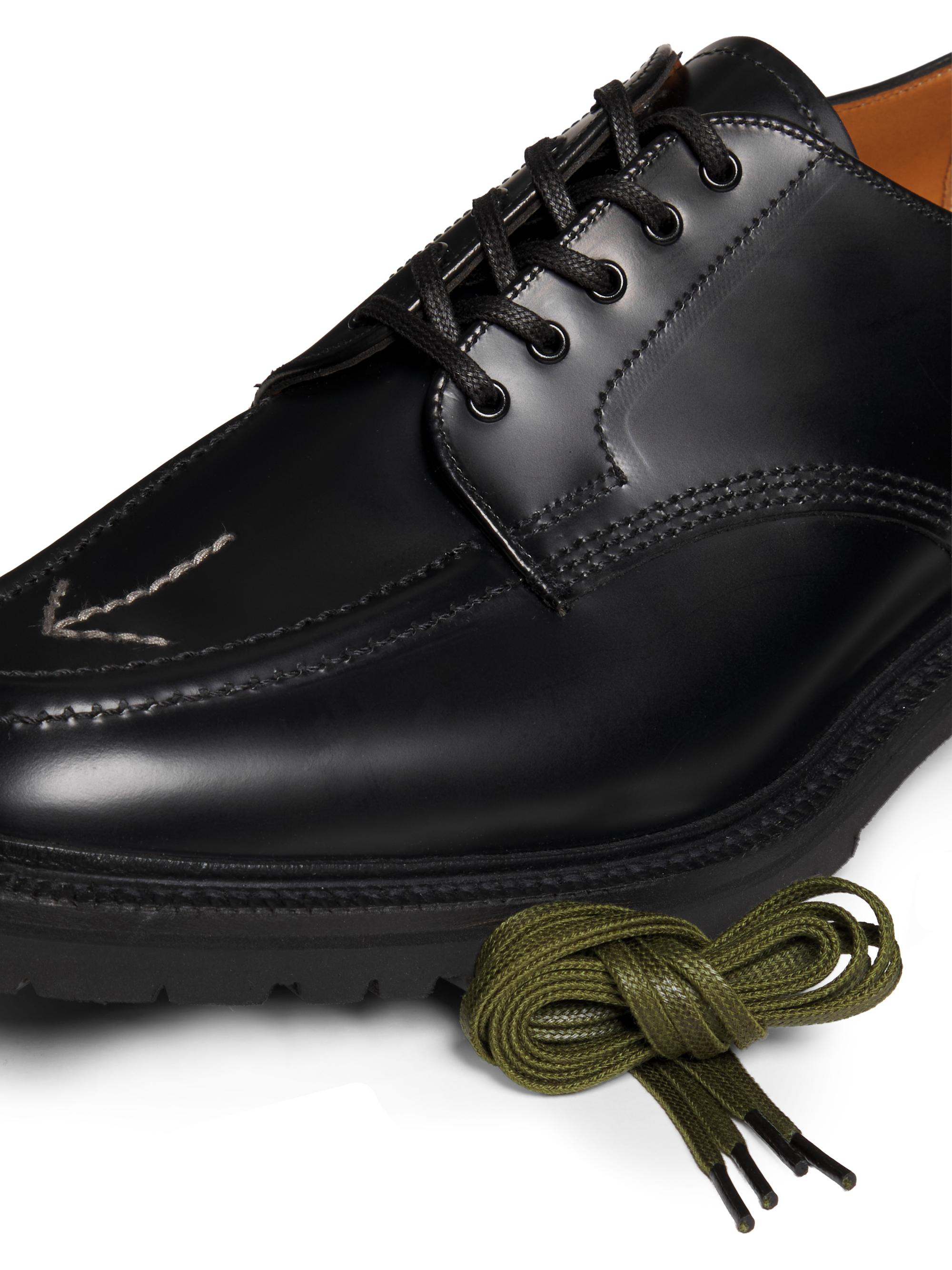 CDG Homme Comme des Garçons PLAY x Sanders Glossy Leather Loafers ...