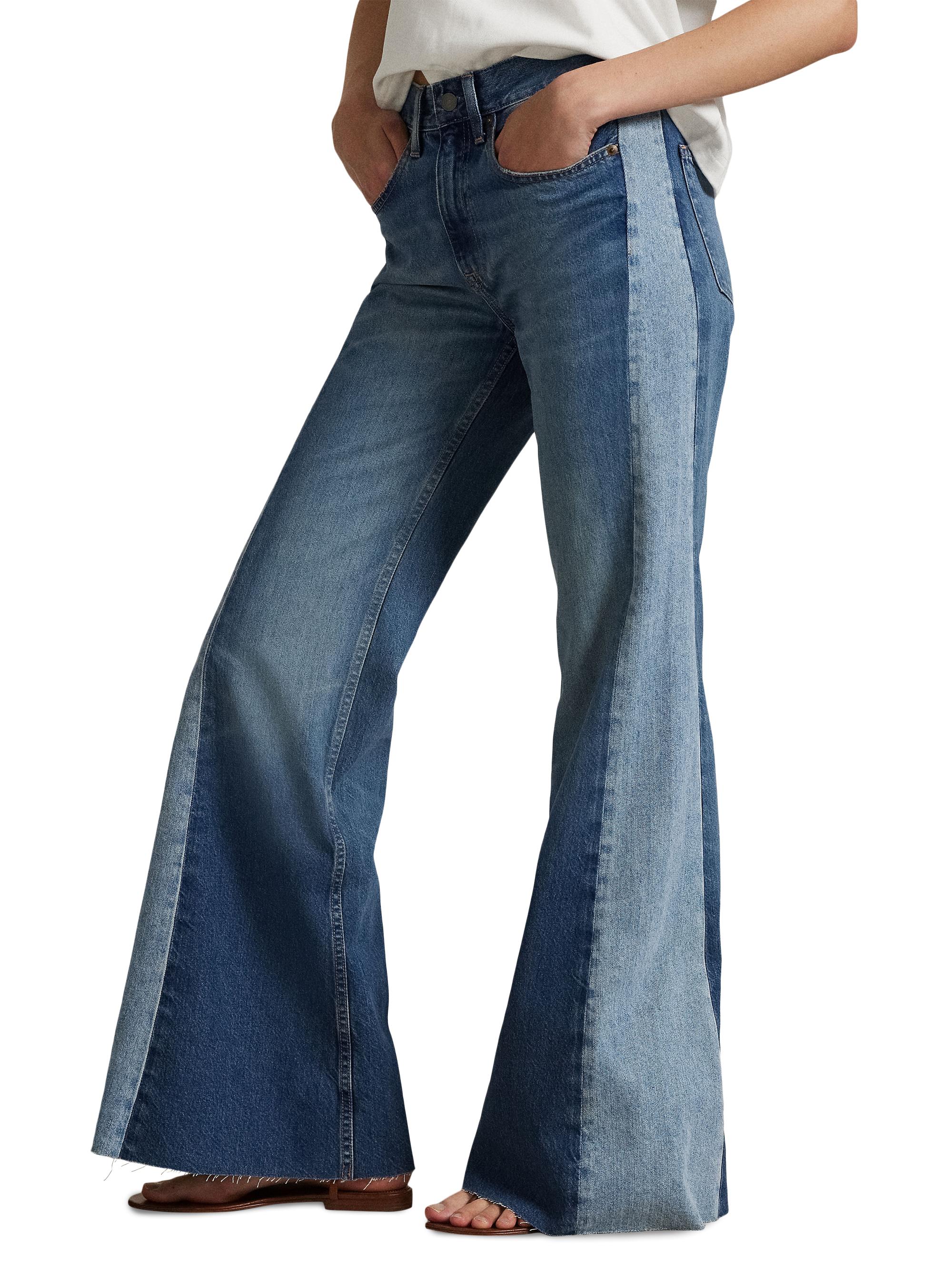 Polo Ralph Lauren 3X1 Rigid Contrast-Panel Flared Jeans | Saks Fifth Avenue