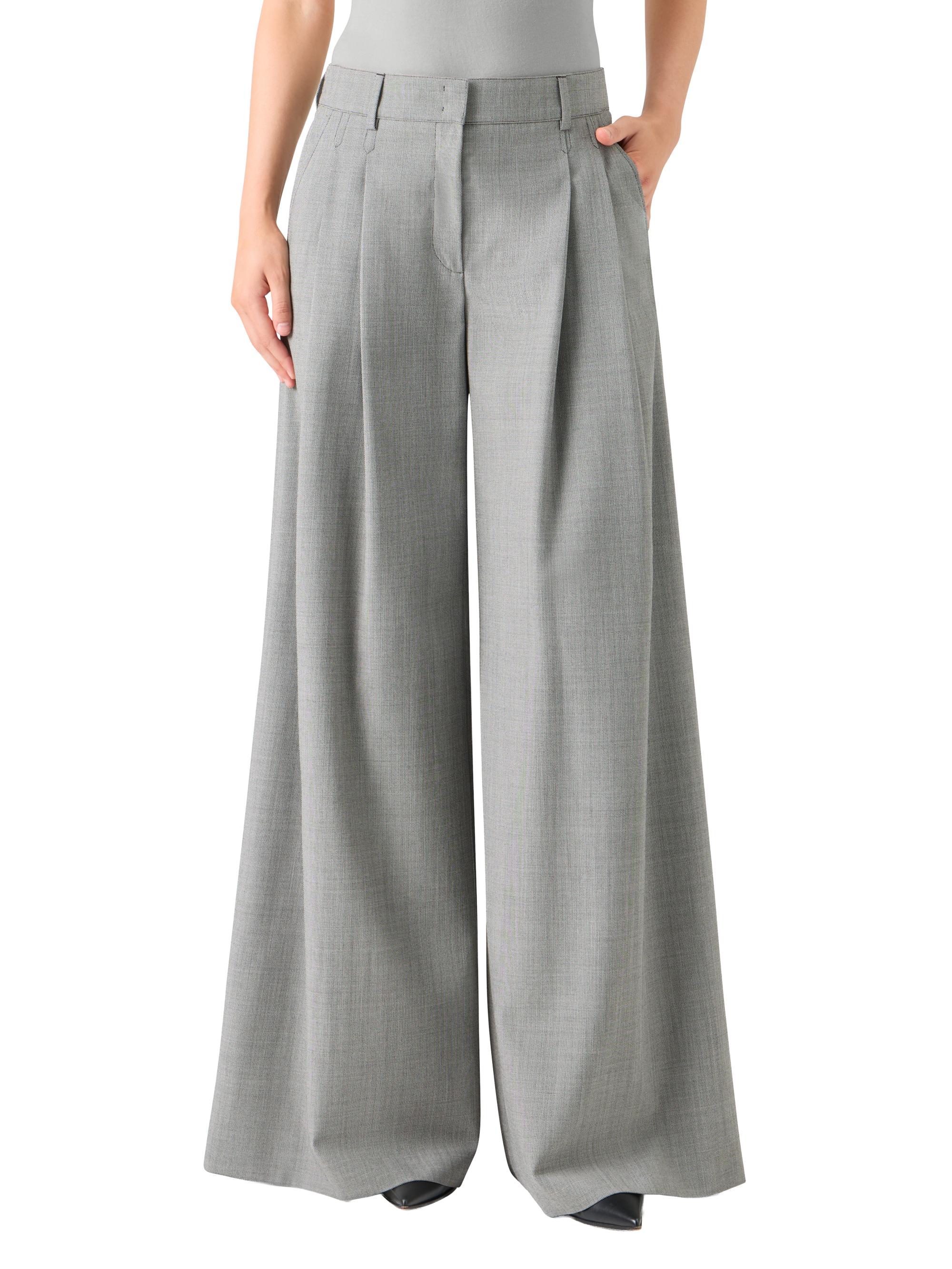 Akris Cassie Wool Pleated Wide-Leg Pants | Saks Fifth Avenue