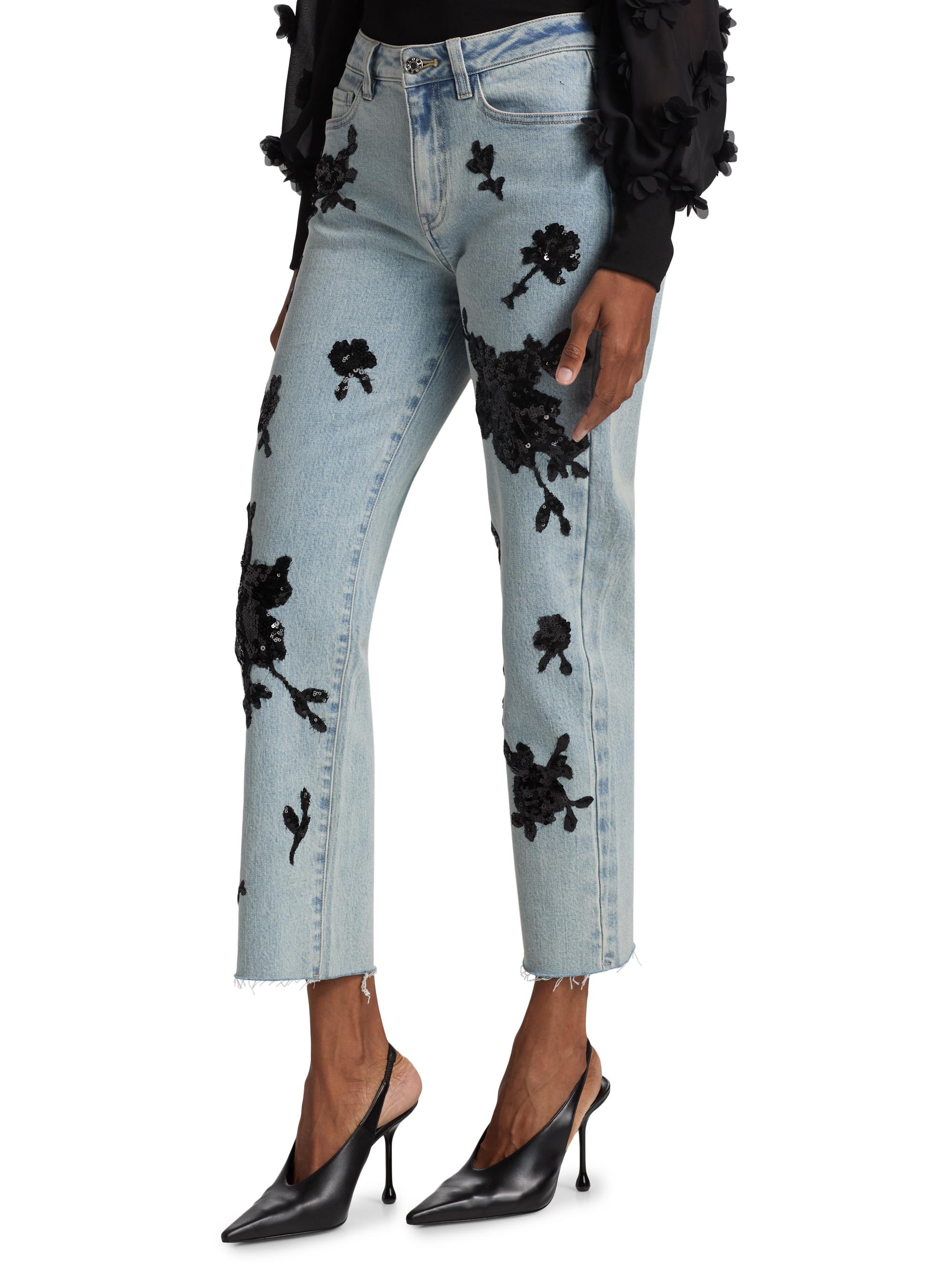 Generation Love Bella Sequined Straight-Leg Jeans | Saks Fifth Avenue
