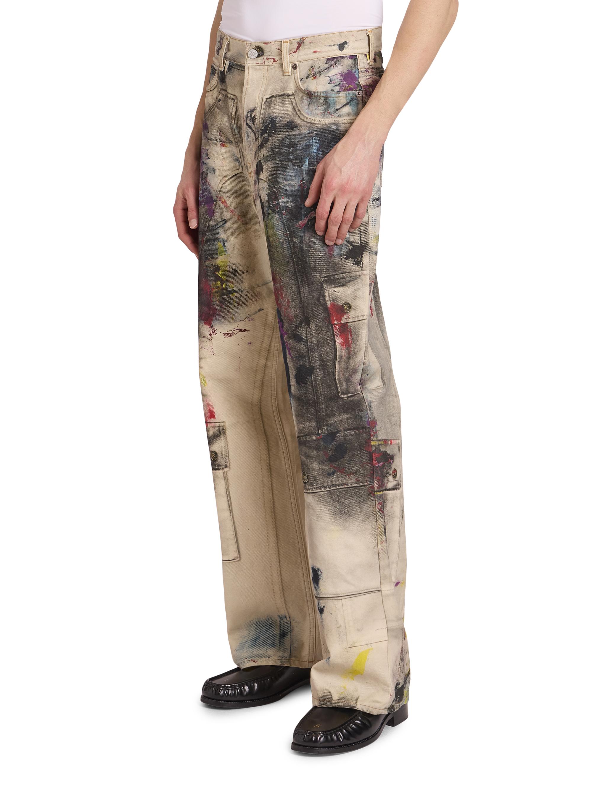 Acne Studios Paint Splash Cotton Pants | Saks Fifth Avenue