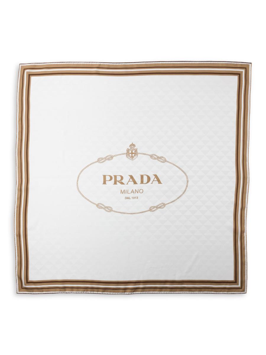 Prada Printed Silk Twill Jacquard Scarf | Saks Fifth Avenue