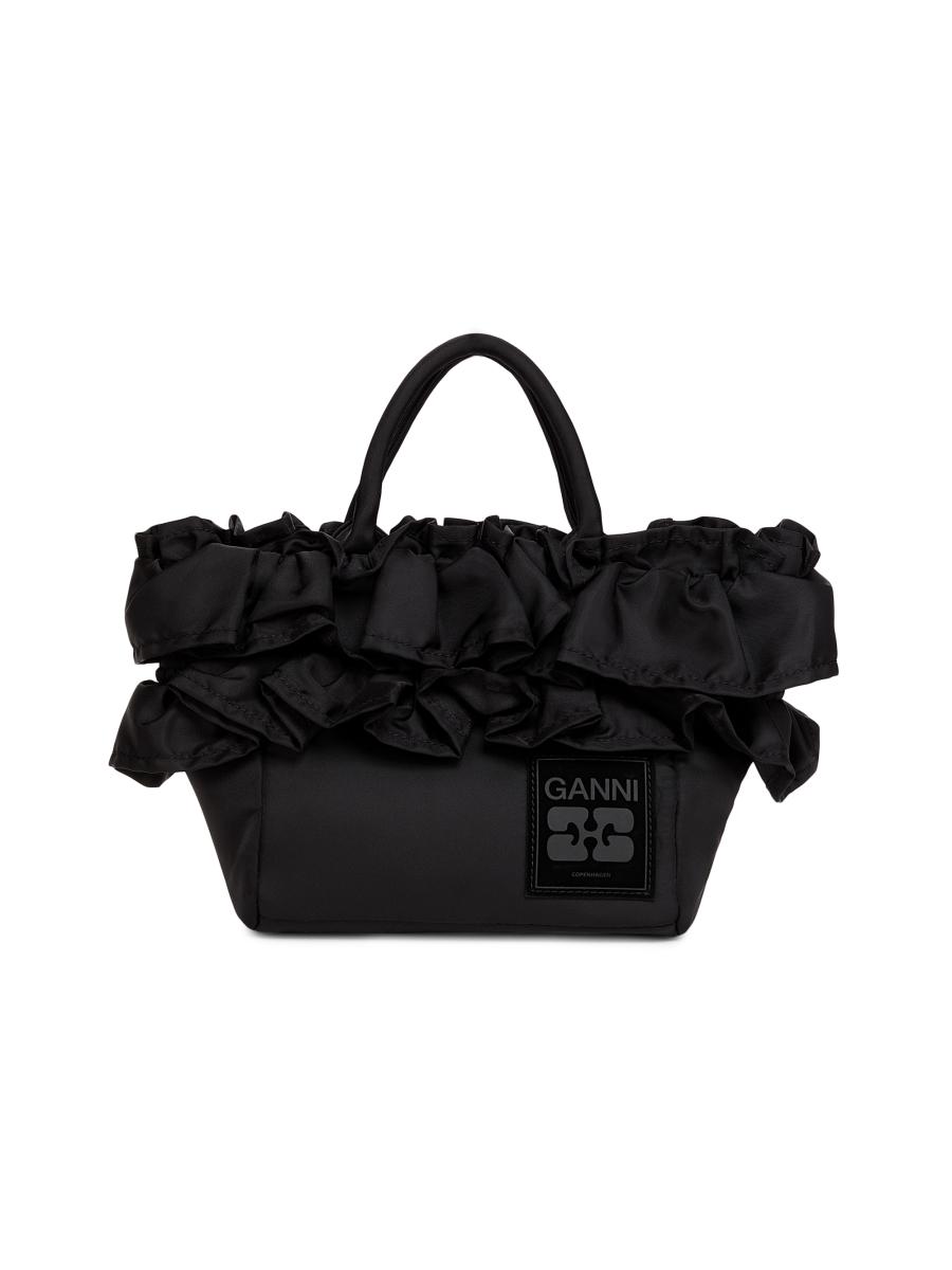 Ganni Mini Ruffle Shopper Tote Bag | Saks Fifth Avenue