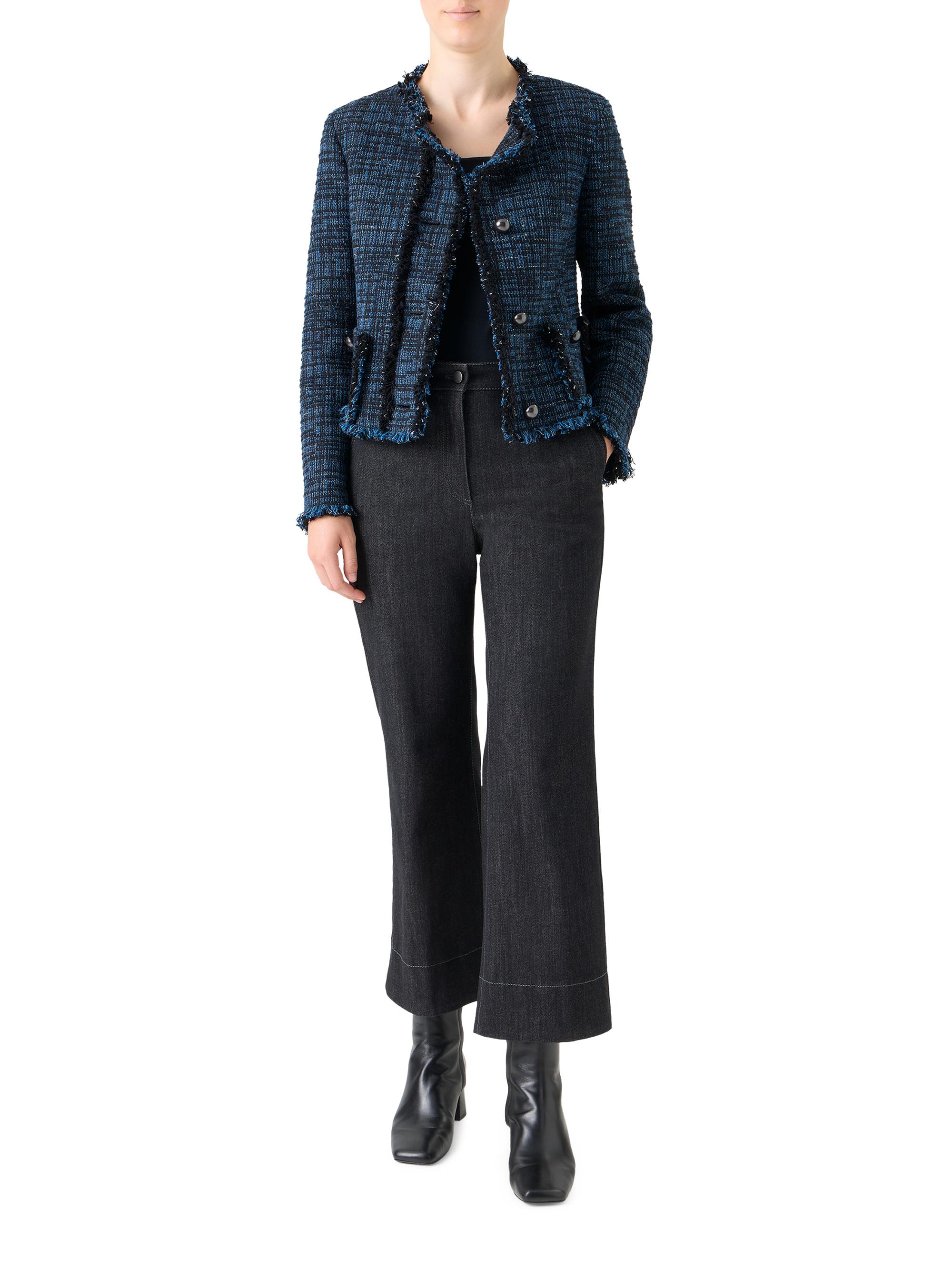 Akris punto Raw Denim Tweed Jacket | Saks Fifth Avenue