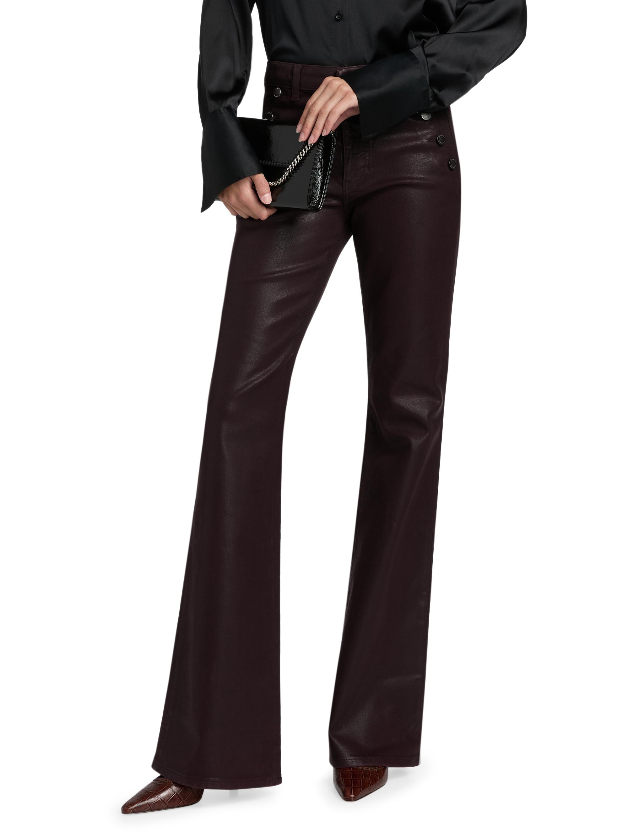 Ramy Brook Helena Coated Mid-Rise Flared Jeans | Saks Fifth Avenue