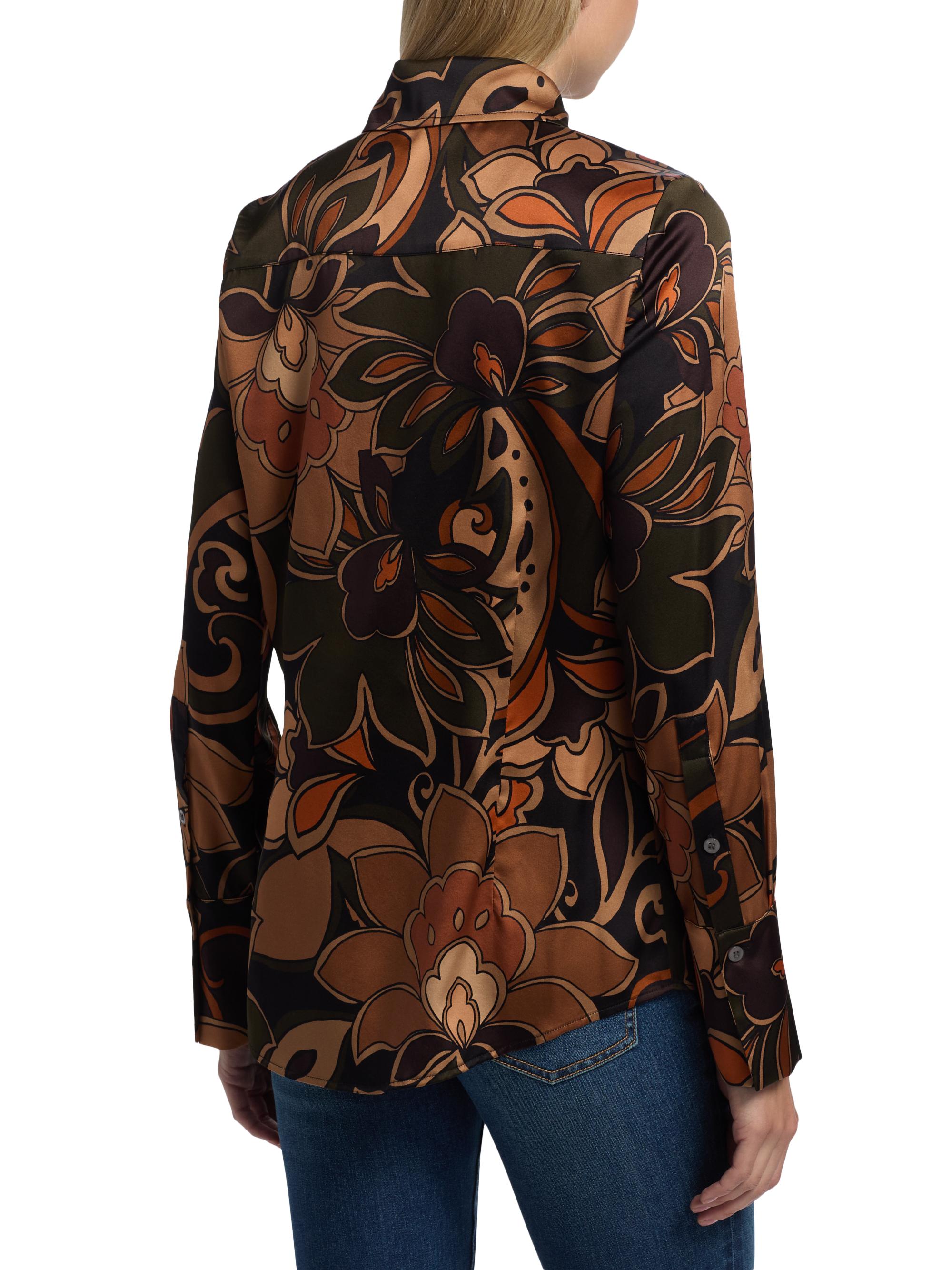 Ramy Brook Victoria Retro-Printed Stretch-Silk Shirt | Saks Fifth Avenue