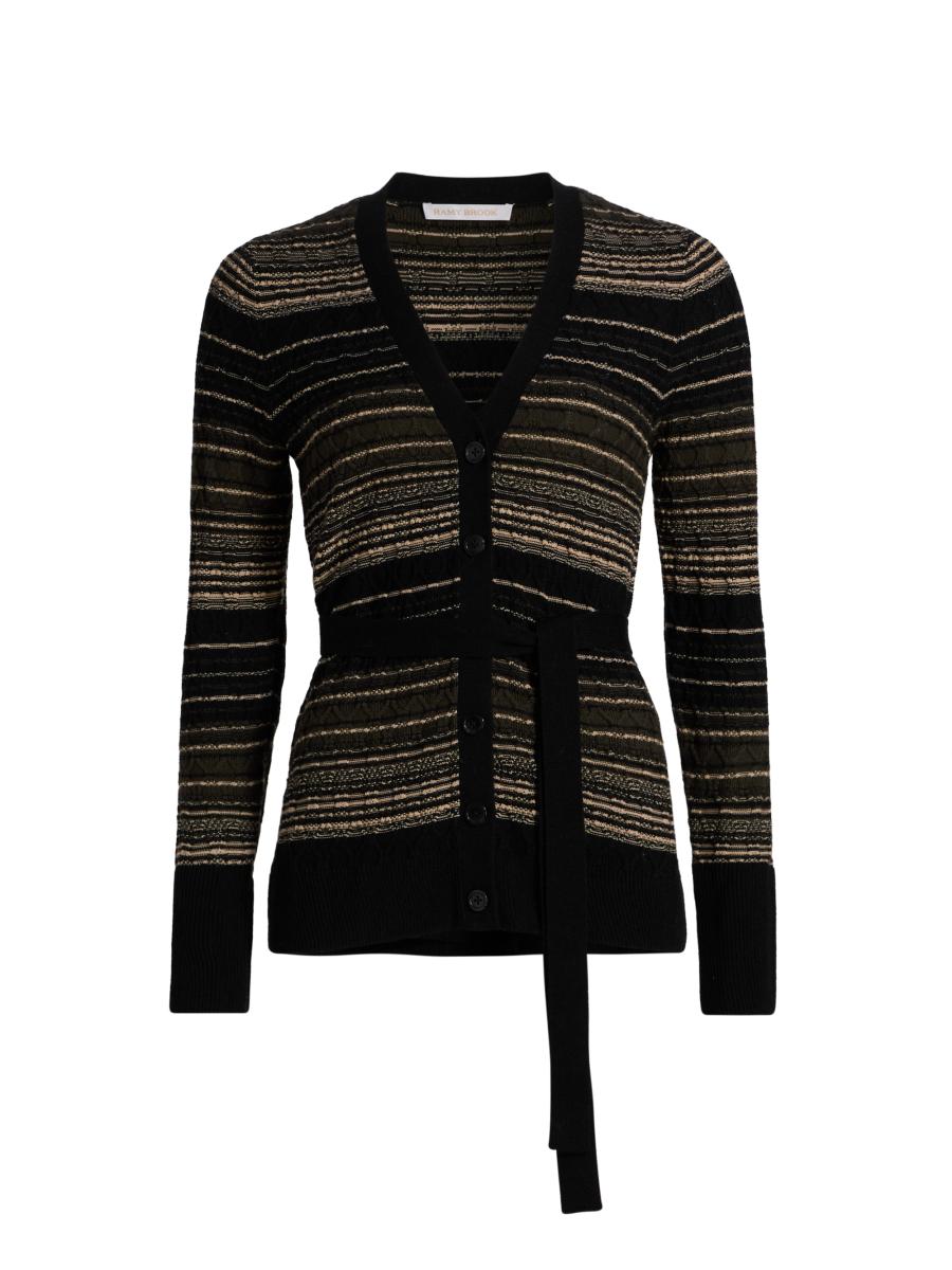 Ramy Brook Michelle Striped Wool-Blend Cardigan | Saks Fifth Avenue