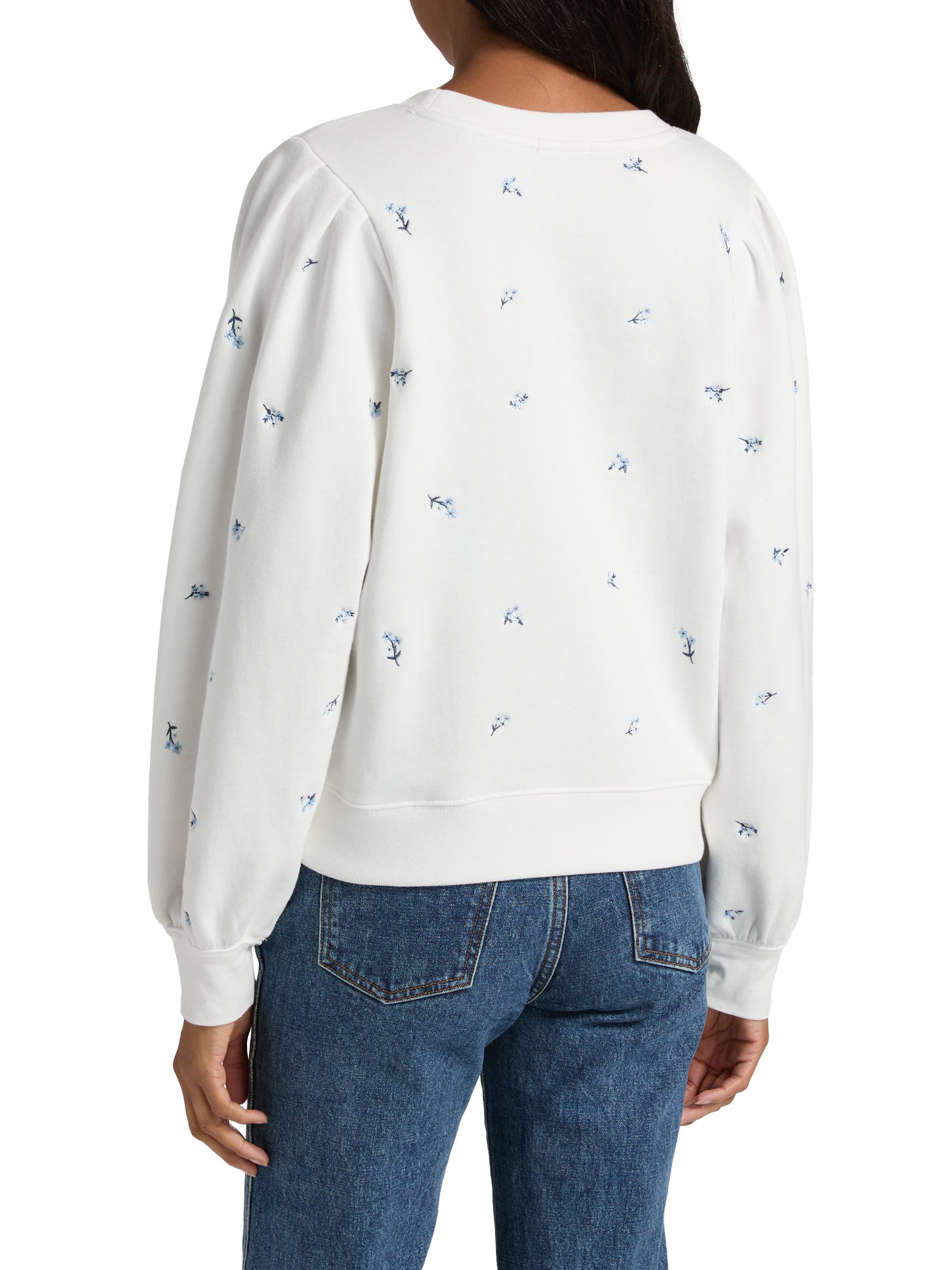 Rails Tiffany Floral-Embroidered Cotton Sweatshirt | Saks Fifth Avenue