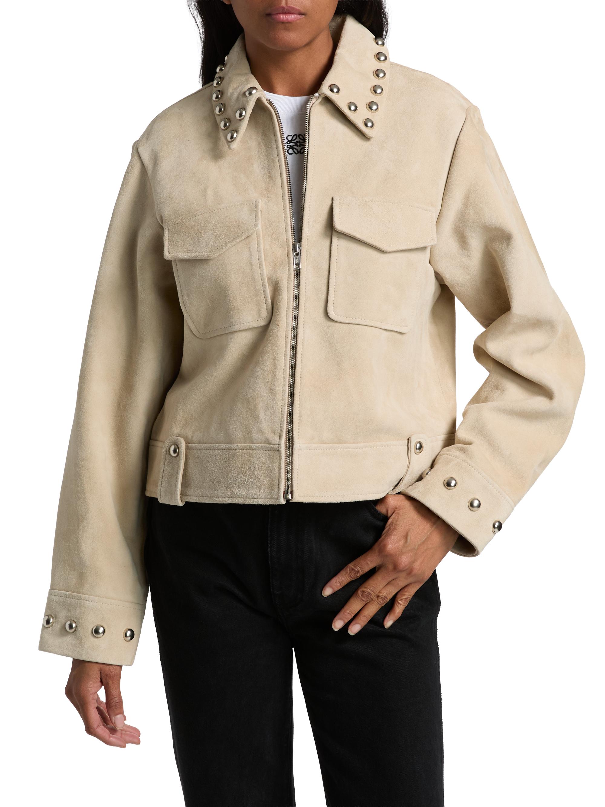 Rails Zeta Studded Suede Jacket | Saks Fifth Avenue