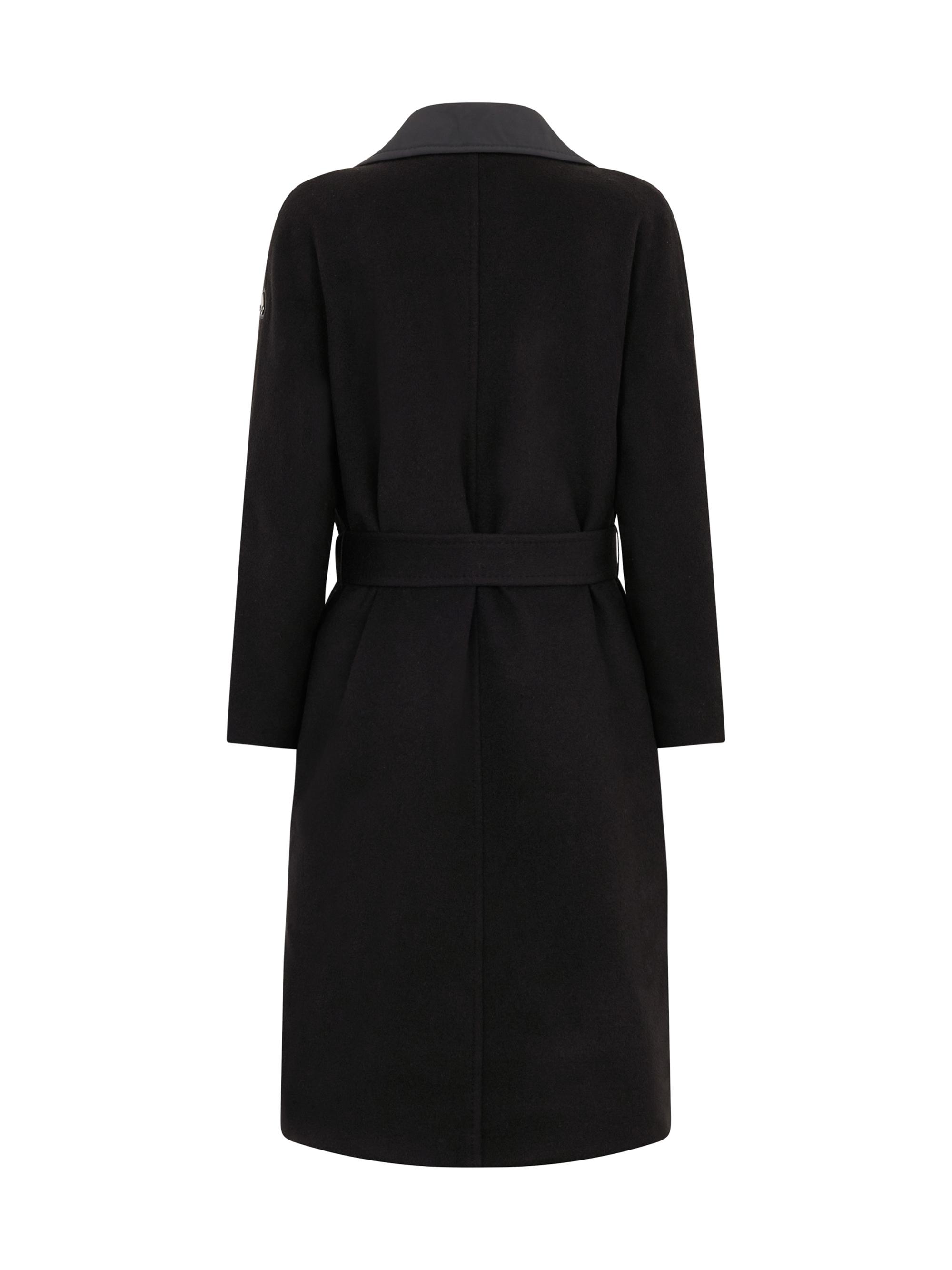Moose Knuckles Lafleur Wool-Blend Long Down Wrap Coat | Saks Fifth Avenue