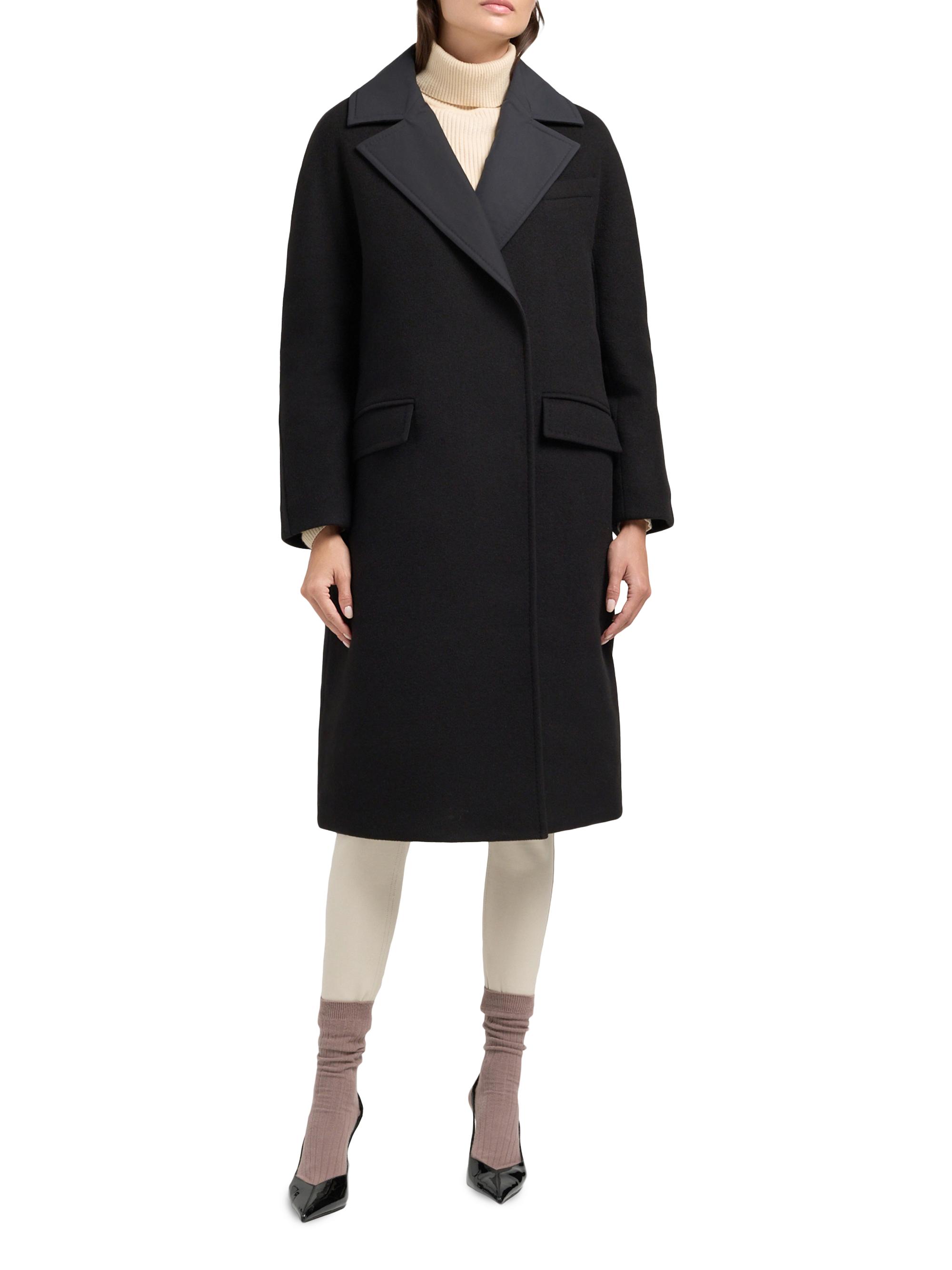 Moose Knuckles Lafleur Wool-Blend Long Down Wrap Coat | Saks Fifth Avenue