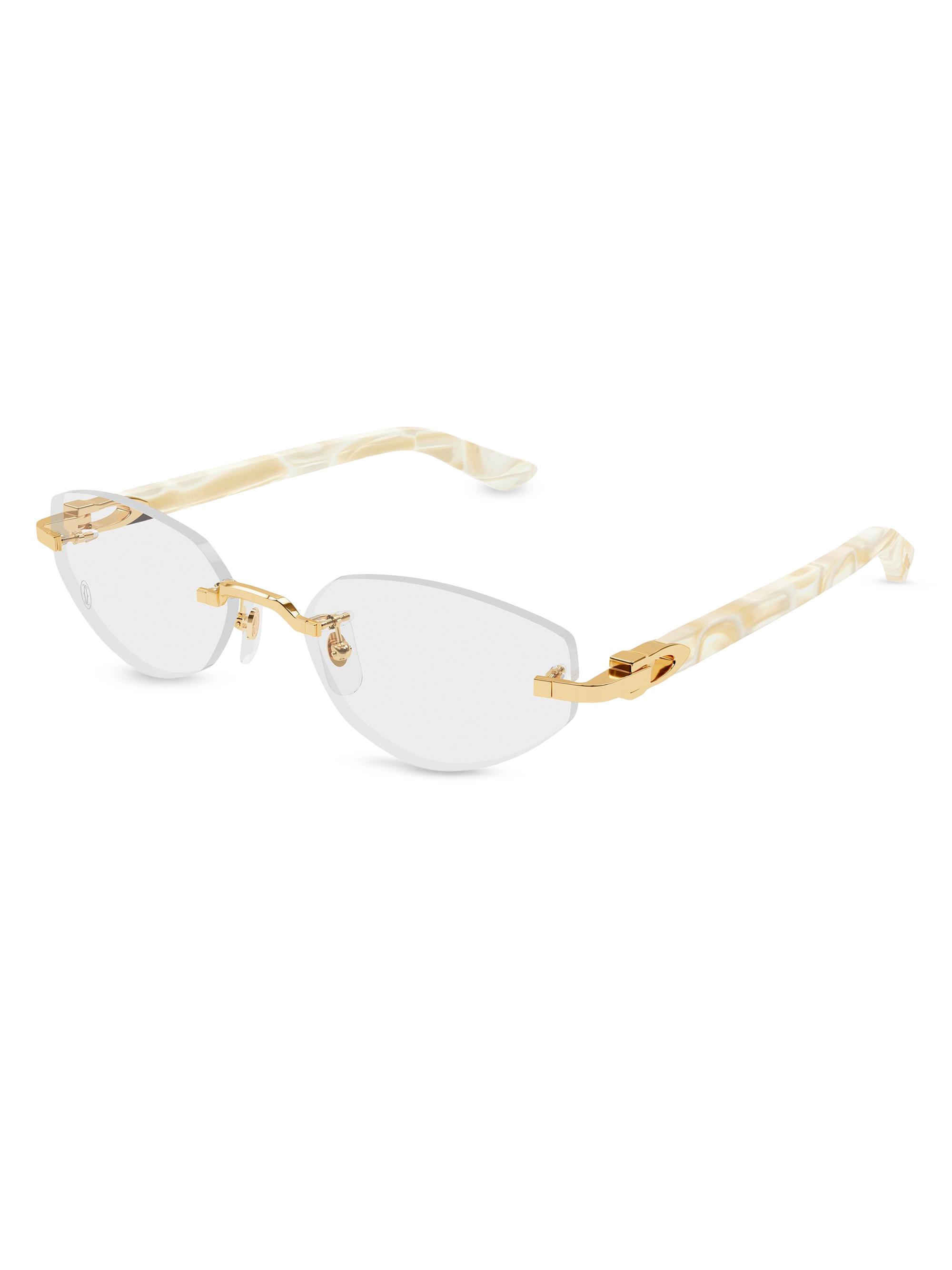 Cartier C Decor 55MM Rimless Cat-Eye Eyeglasses | Saks Fifth Avenue