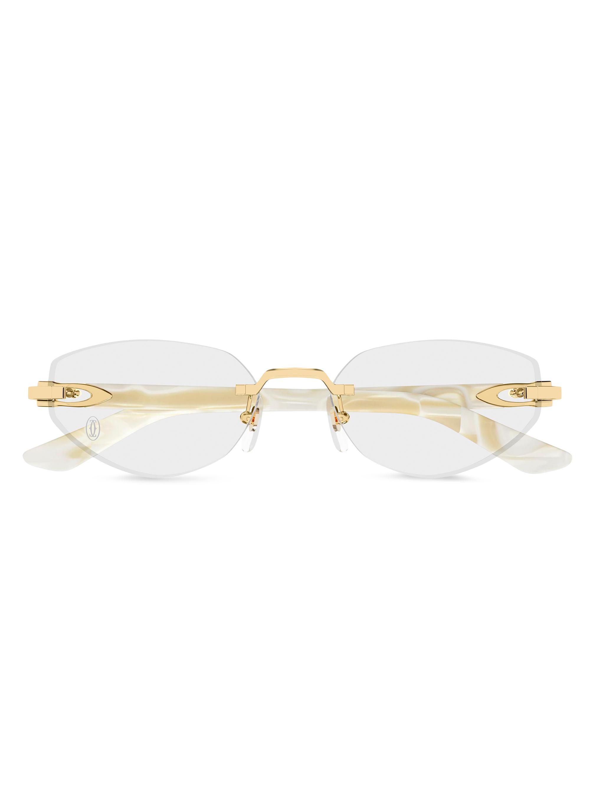 Cartier C Decor 55MM Rimless Cat-Eye Eyeglasses | Saks Fifth Avenue