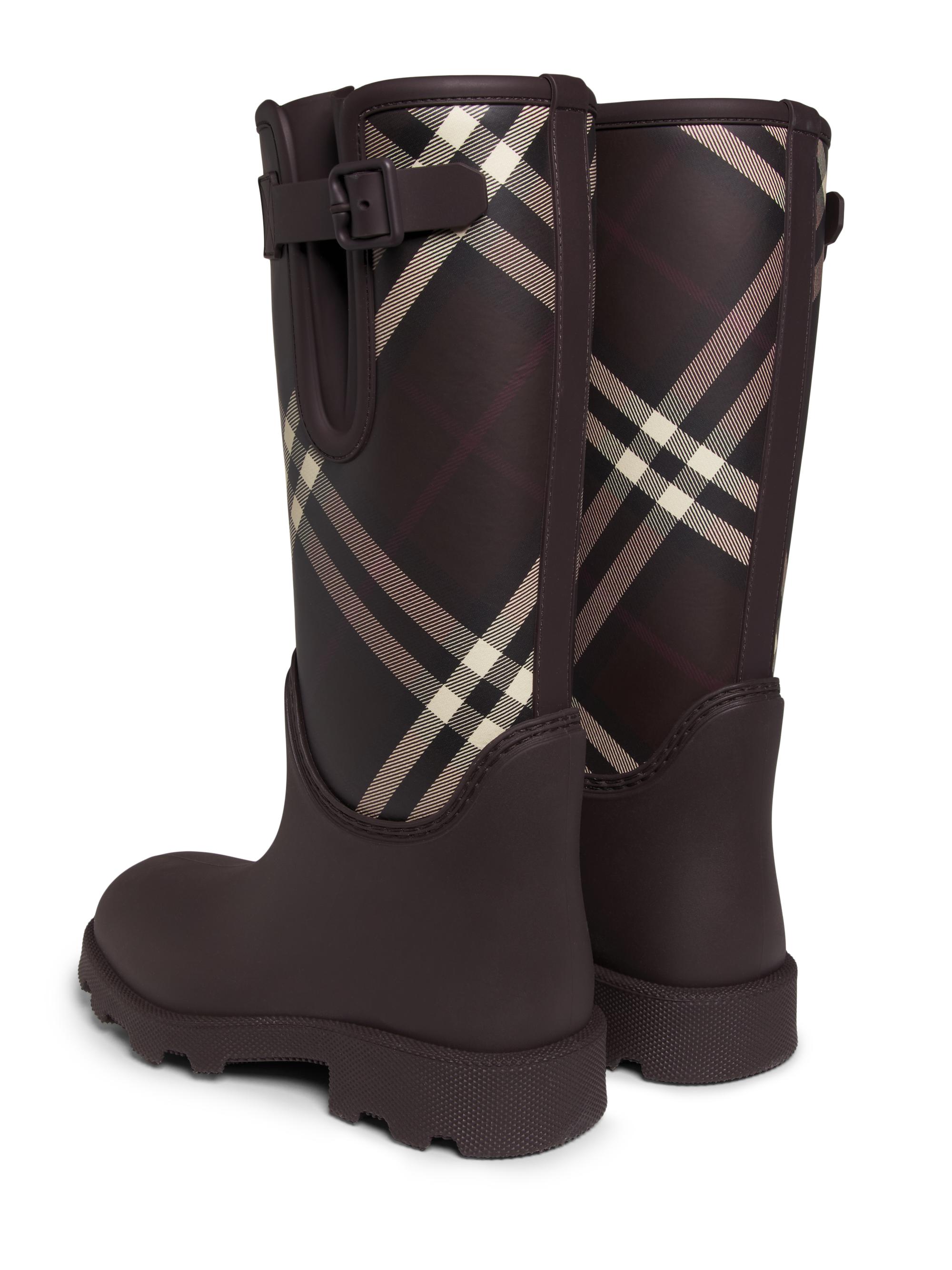 Burberry LF Marsh Check Boots | Saks Fifth Avenue