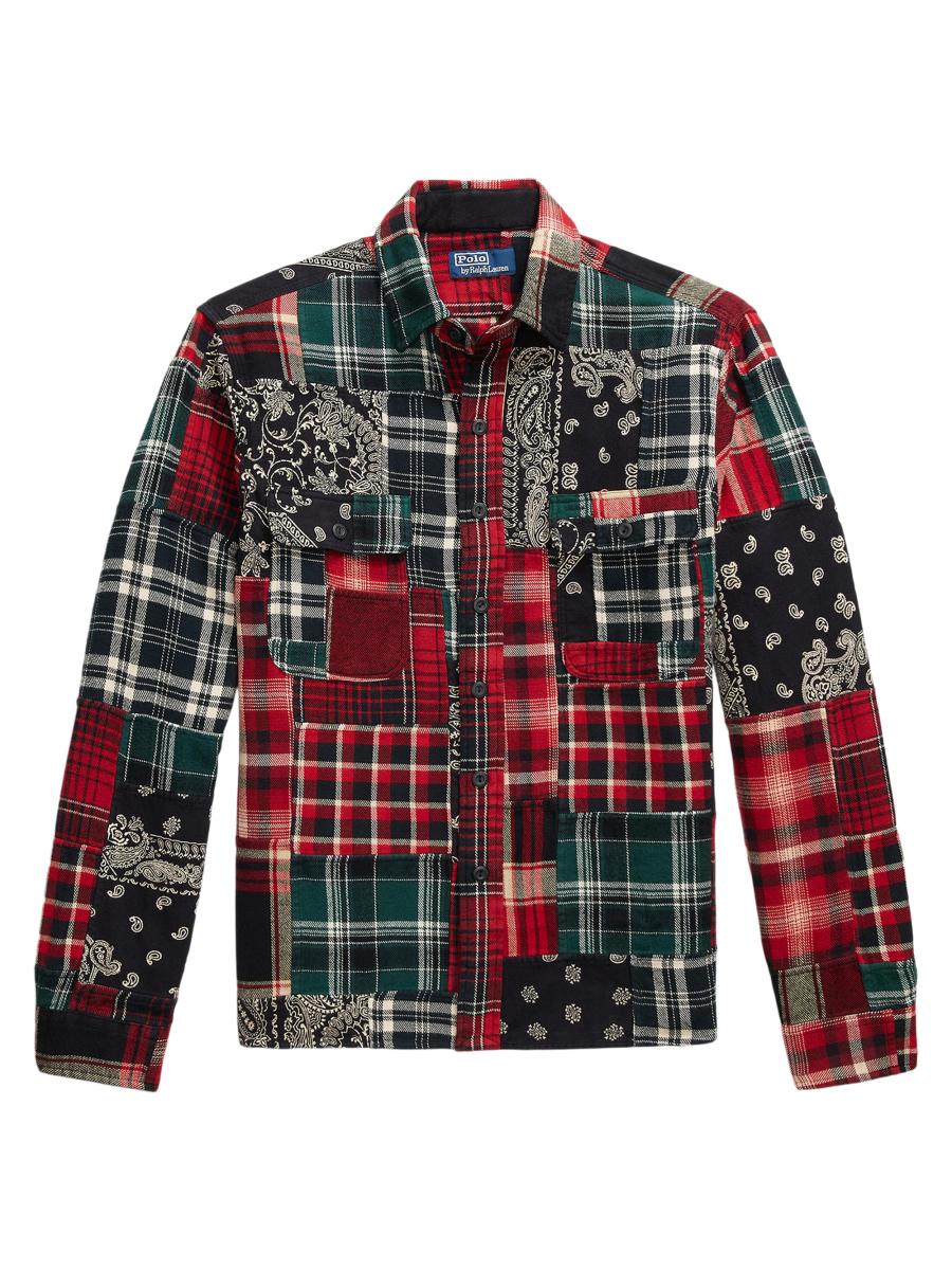 Polo Ralph Lauren Patchwork Cotton Flannel Shirt | Saks Fifth Avenue