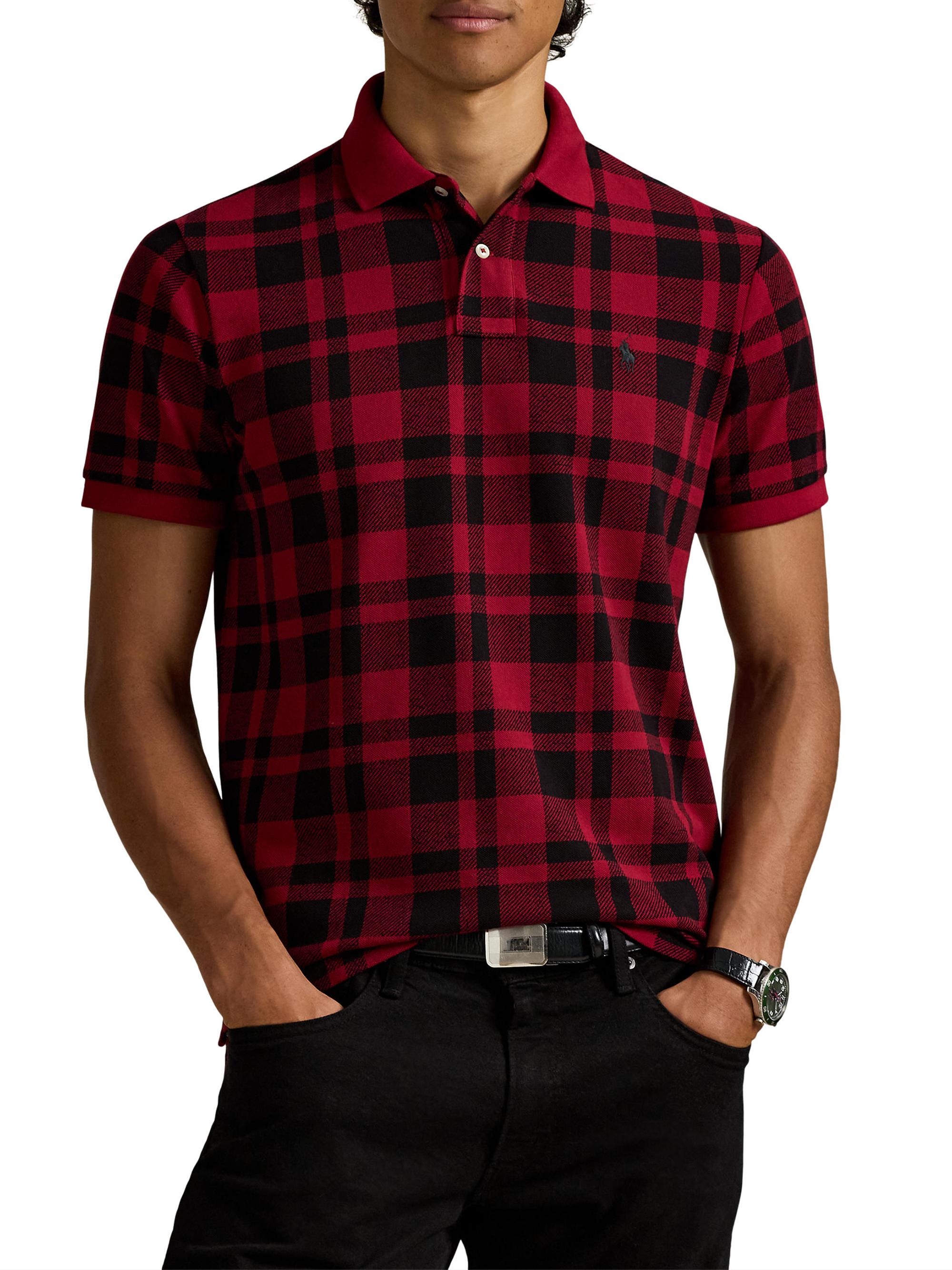Polo Ralph Lauren Plaid Cotton Polo Shirt | Saks Fifth Avenue