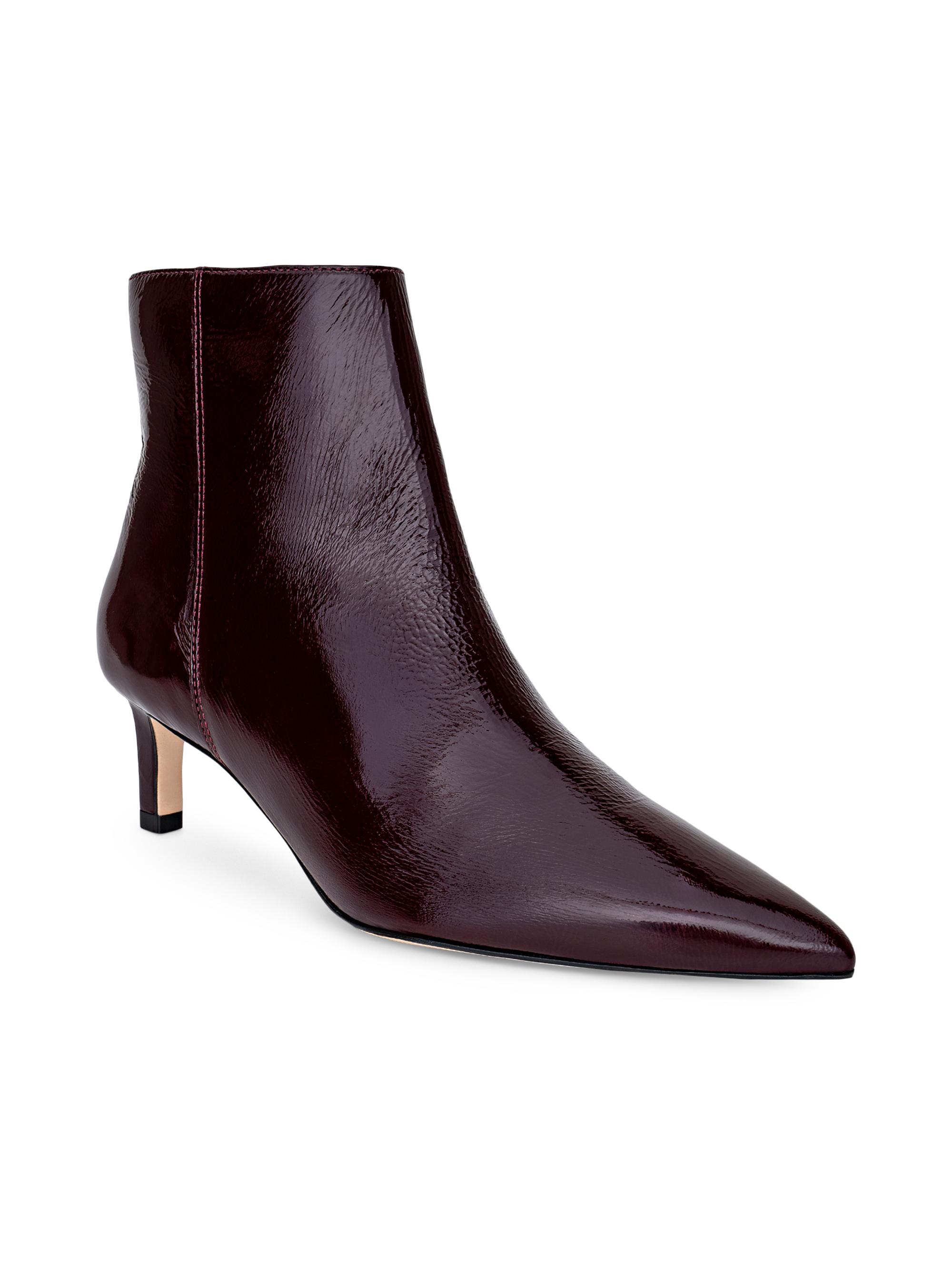 L'AGENCE Lilly 75MM Patent Leather Ankle Boots | Saks Fifth Avenue