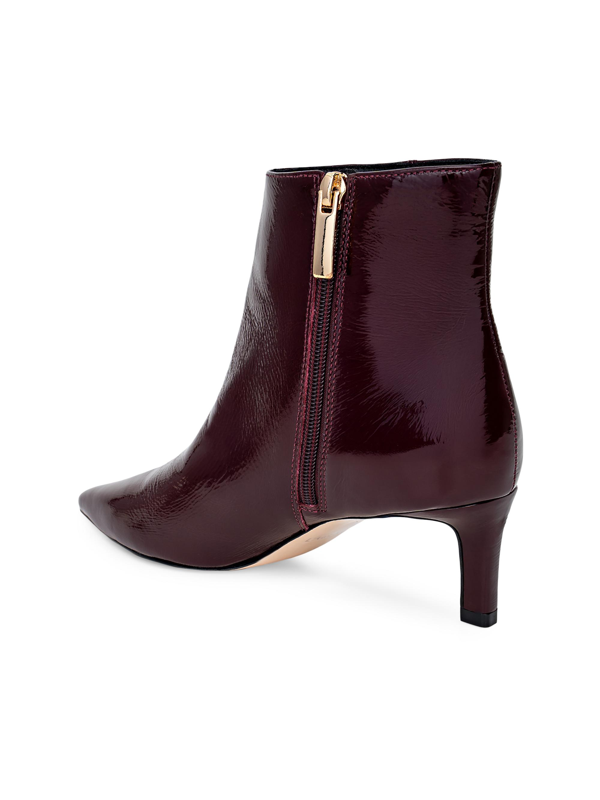 L'AGENCE Lilly 75MM Patent Leather Ankle Boots | Saks Fifth Avenue