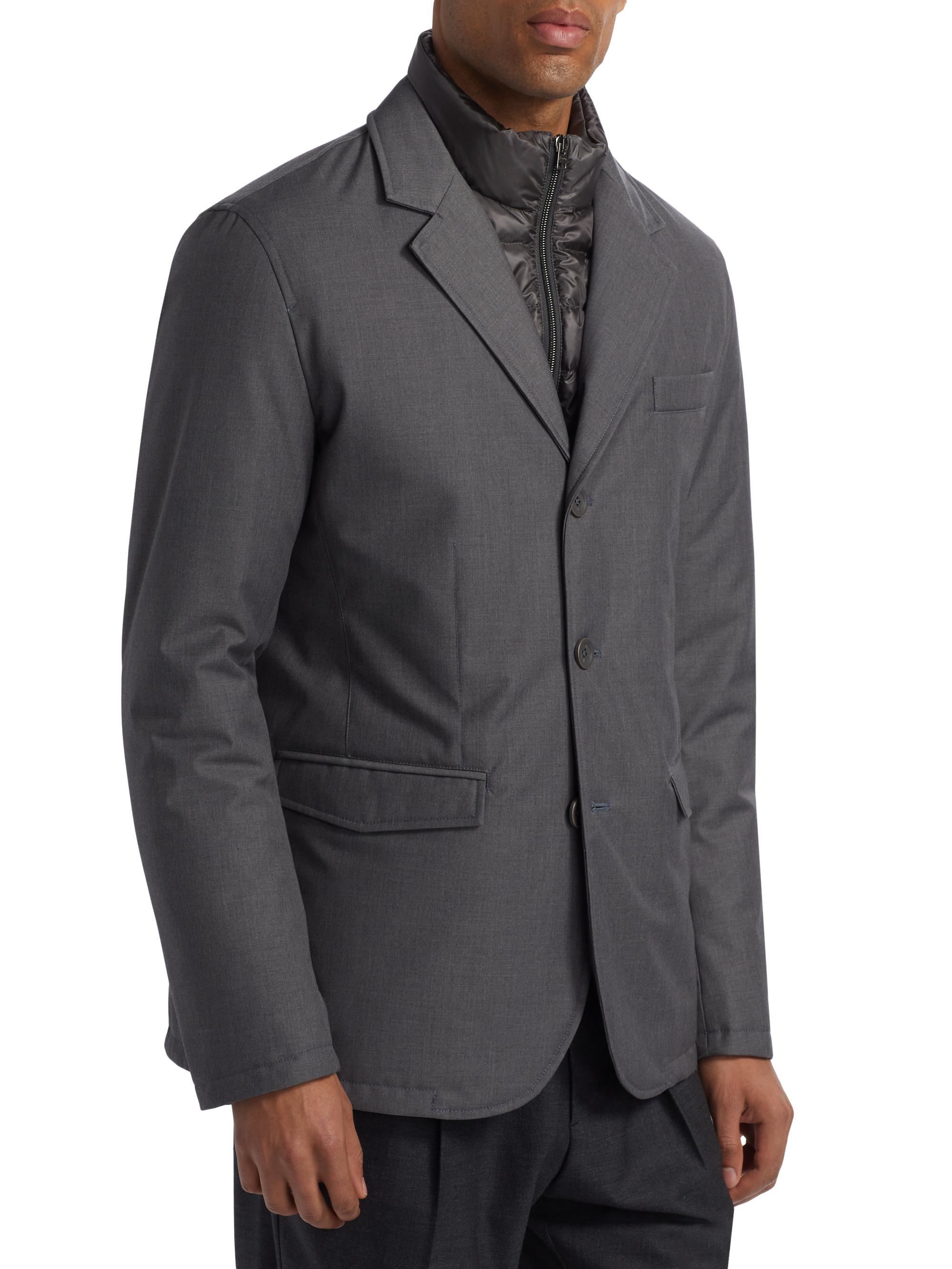 Herno Notch Lapel Solid Down Blazer | Saks Fifth Avenue