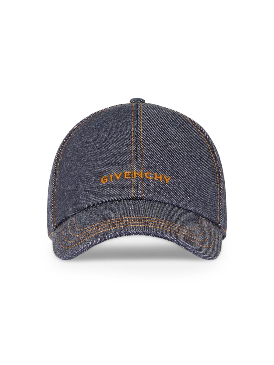 Givenchy Embroidered Cap in Denim | Saks Fifth Avenue