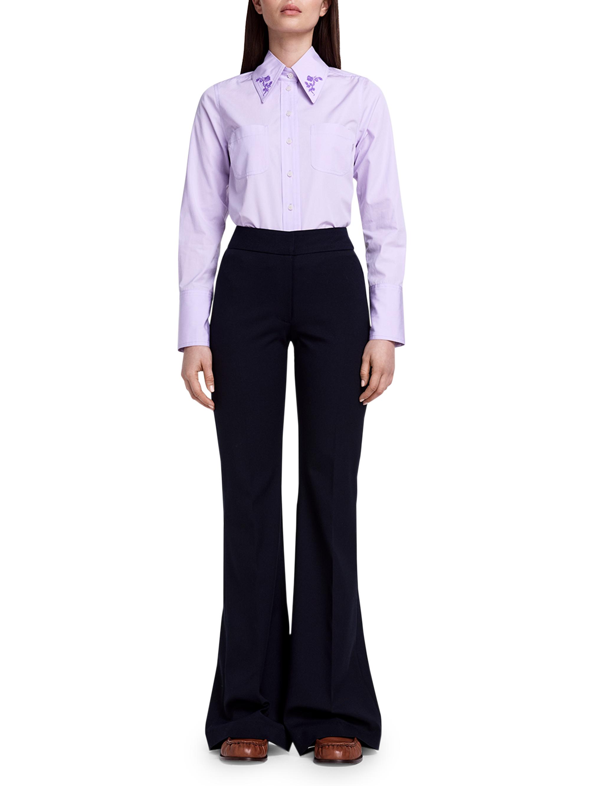 Smythe Stretch High-Rise Flare Pants | Saks Fifth Avenue