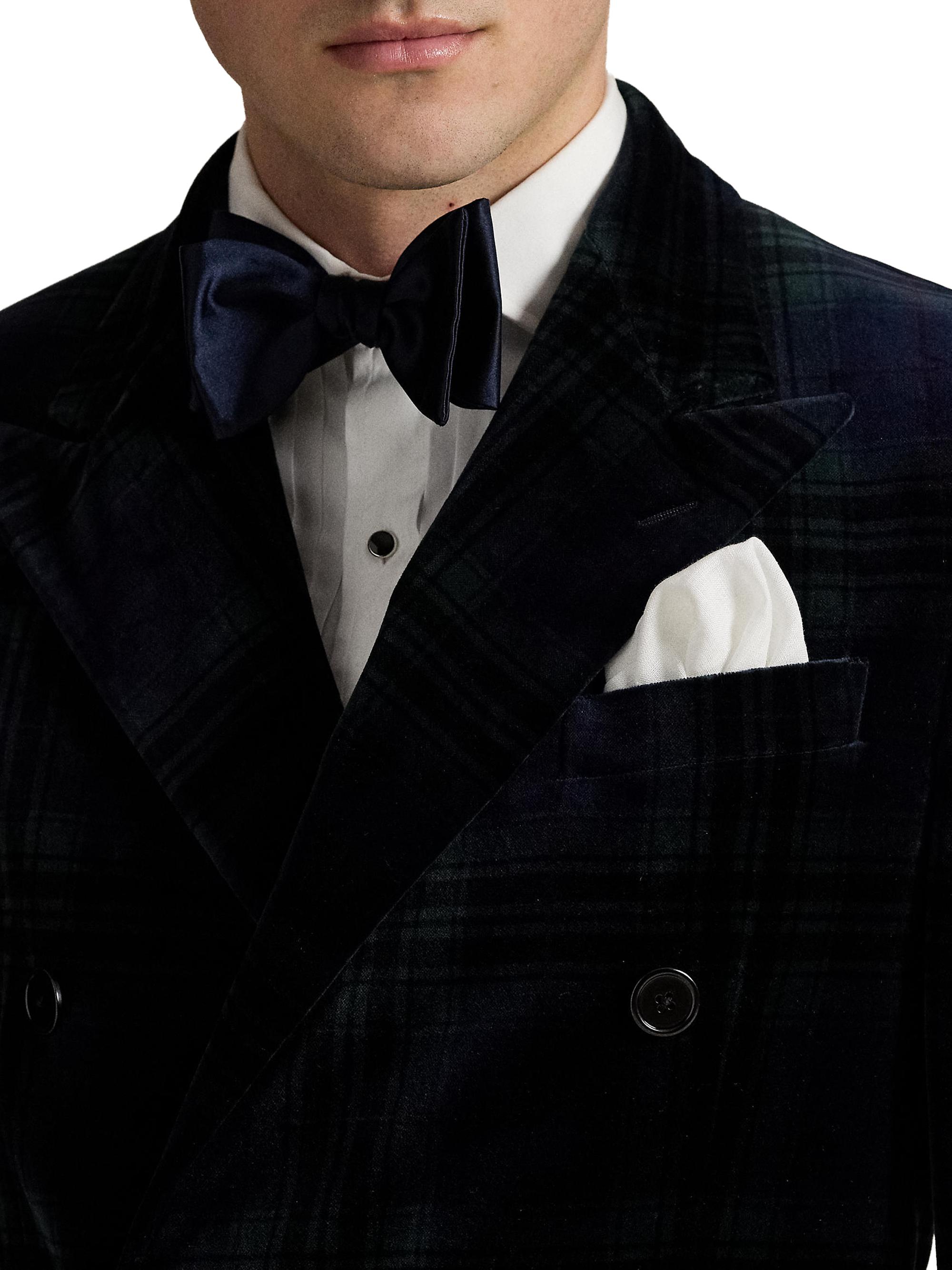 Polo Ralph Lauren Double-Breasted Velvet Plaid Polo Jacket | Saks Fifth ...