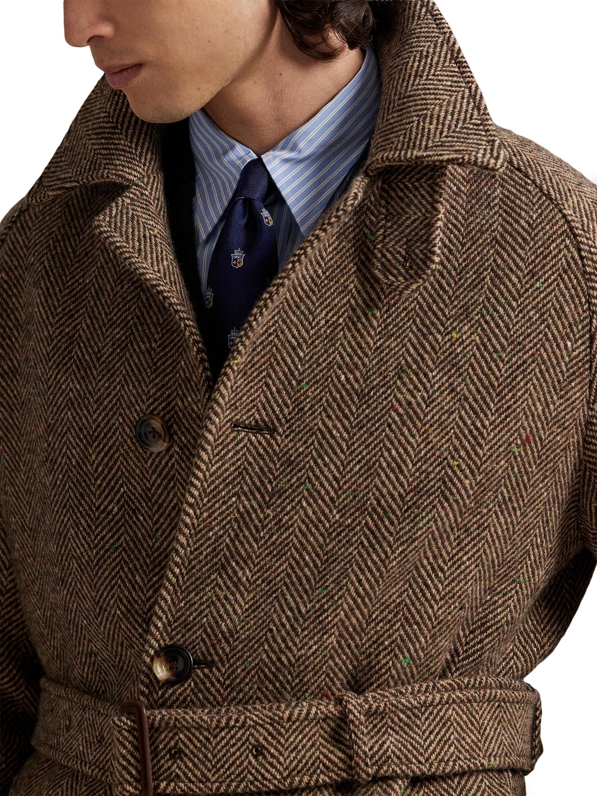 Polo Ralph Lauren Donegal Tweed Balmacaan Coat | Saks Fifth Avenue