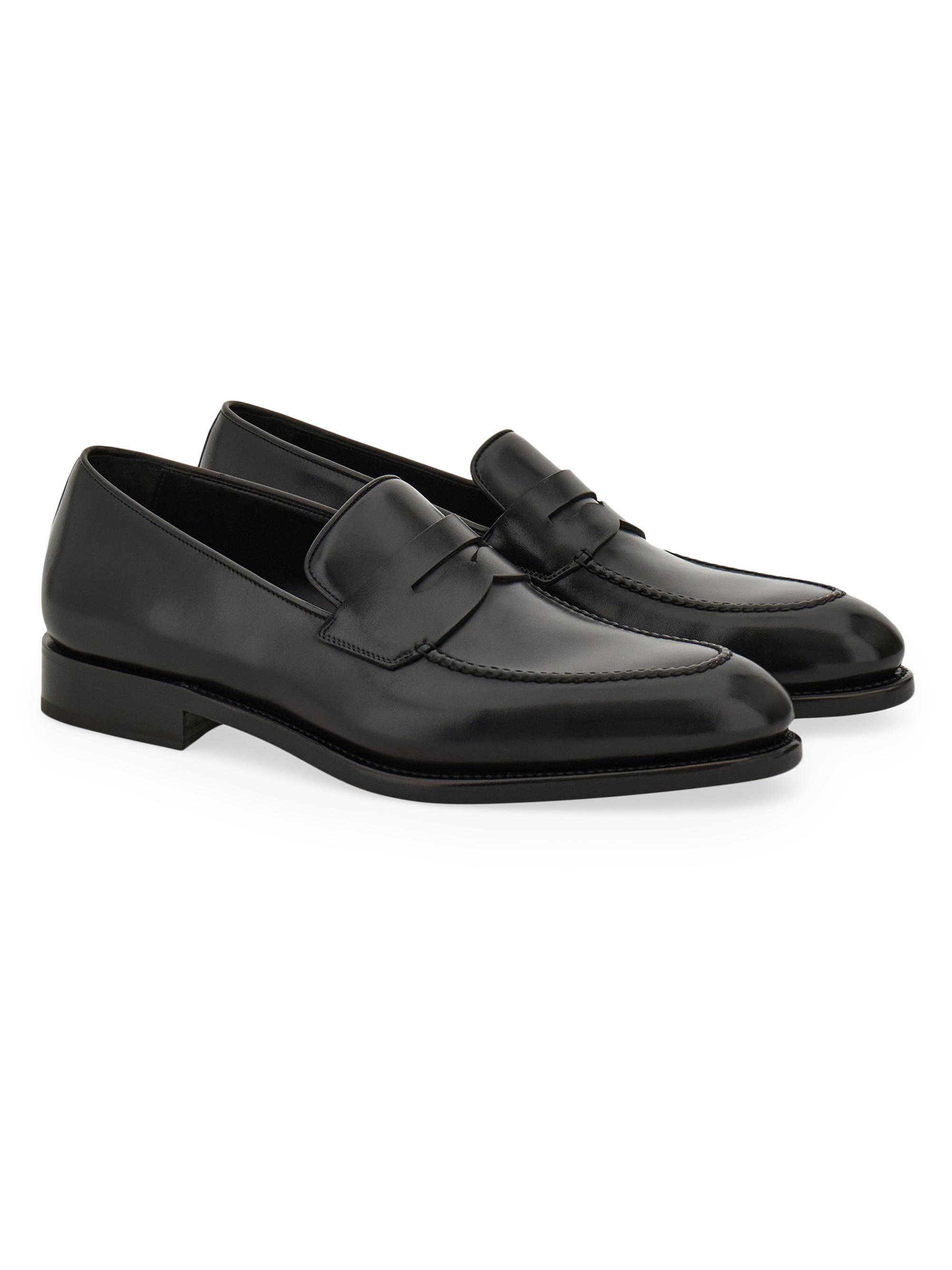 FERRAGAMO Brandy Patent Leather Penny Loafers | Saks Fifth Avenue