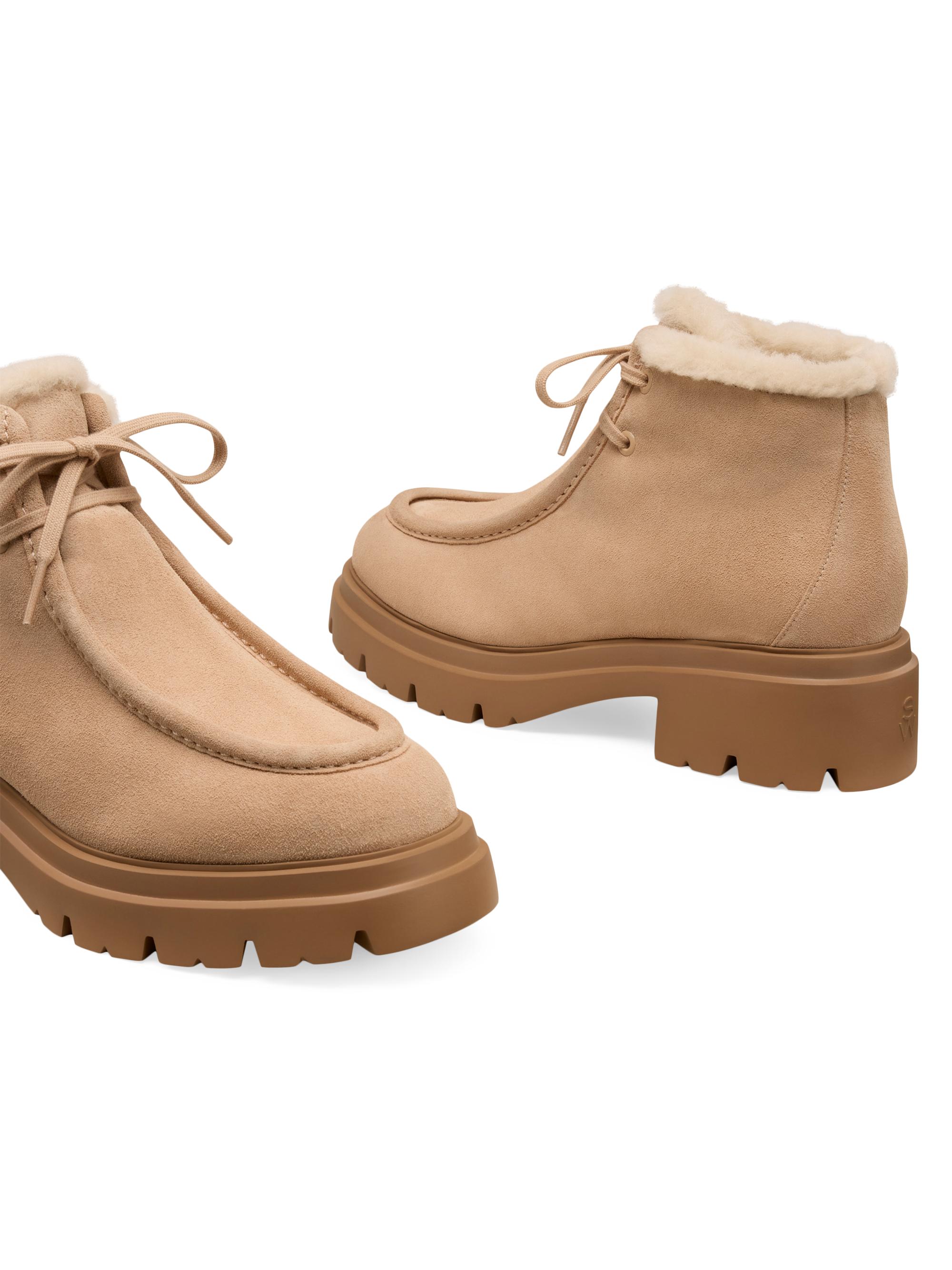 Stuart Weitzman Hudson Shearling Chukka Boots | Saks Fifth Avenue