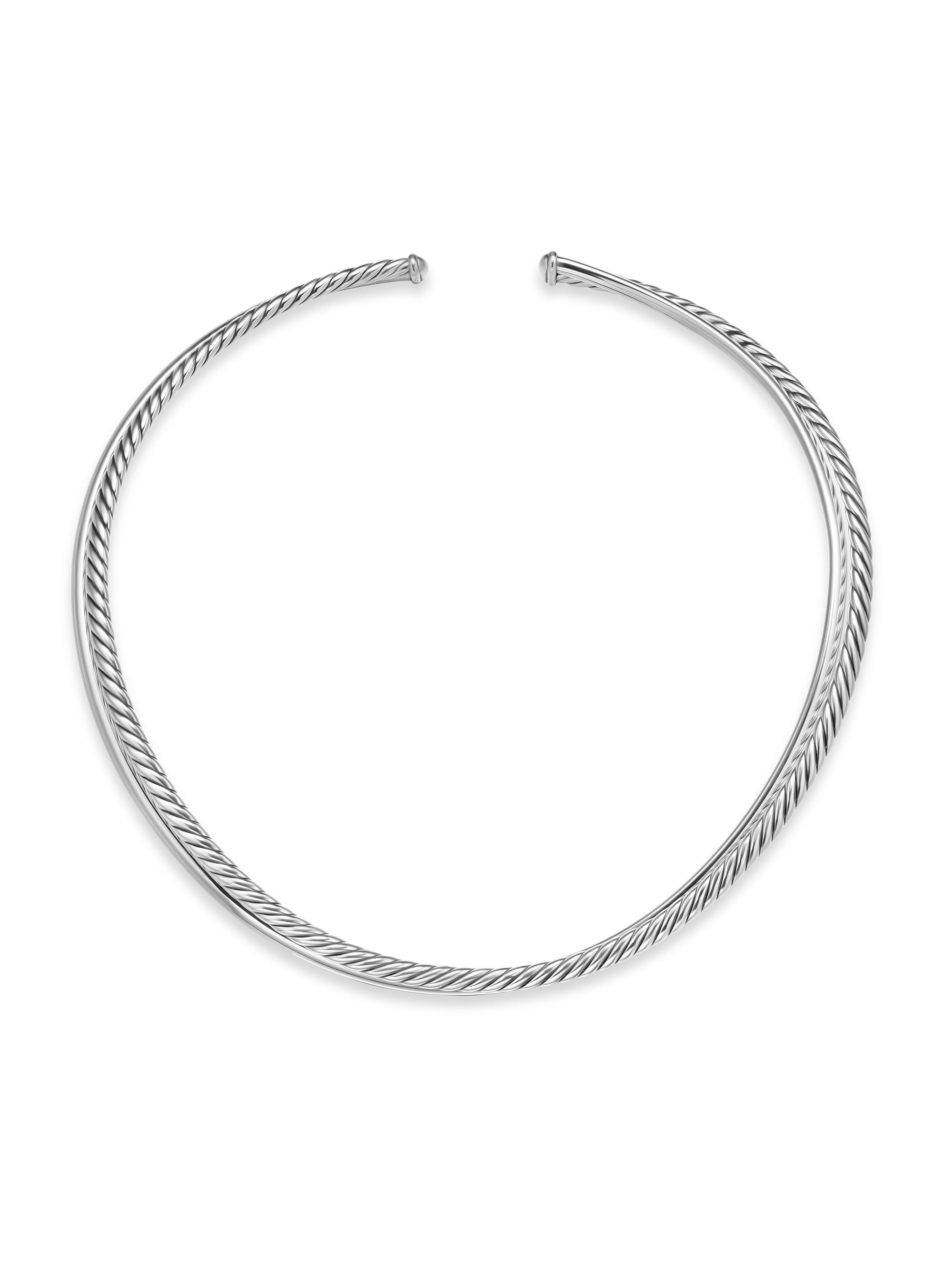 David Yurman Bold Crossover Collar Necklace in Sterling Silver, 10MM ...