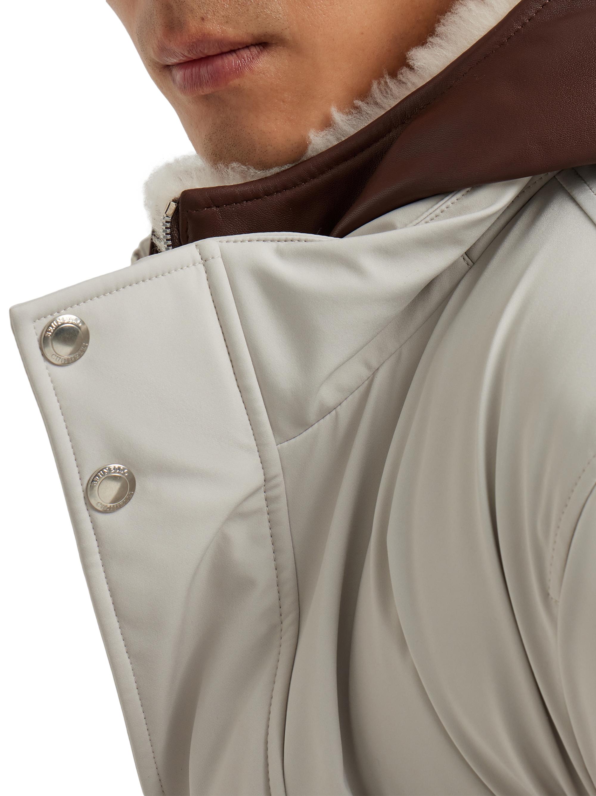 Brunello Cucinelli Stretch Bonded Nylon Parka Jacket with Down Padding | Saks Fifth Avenue