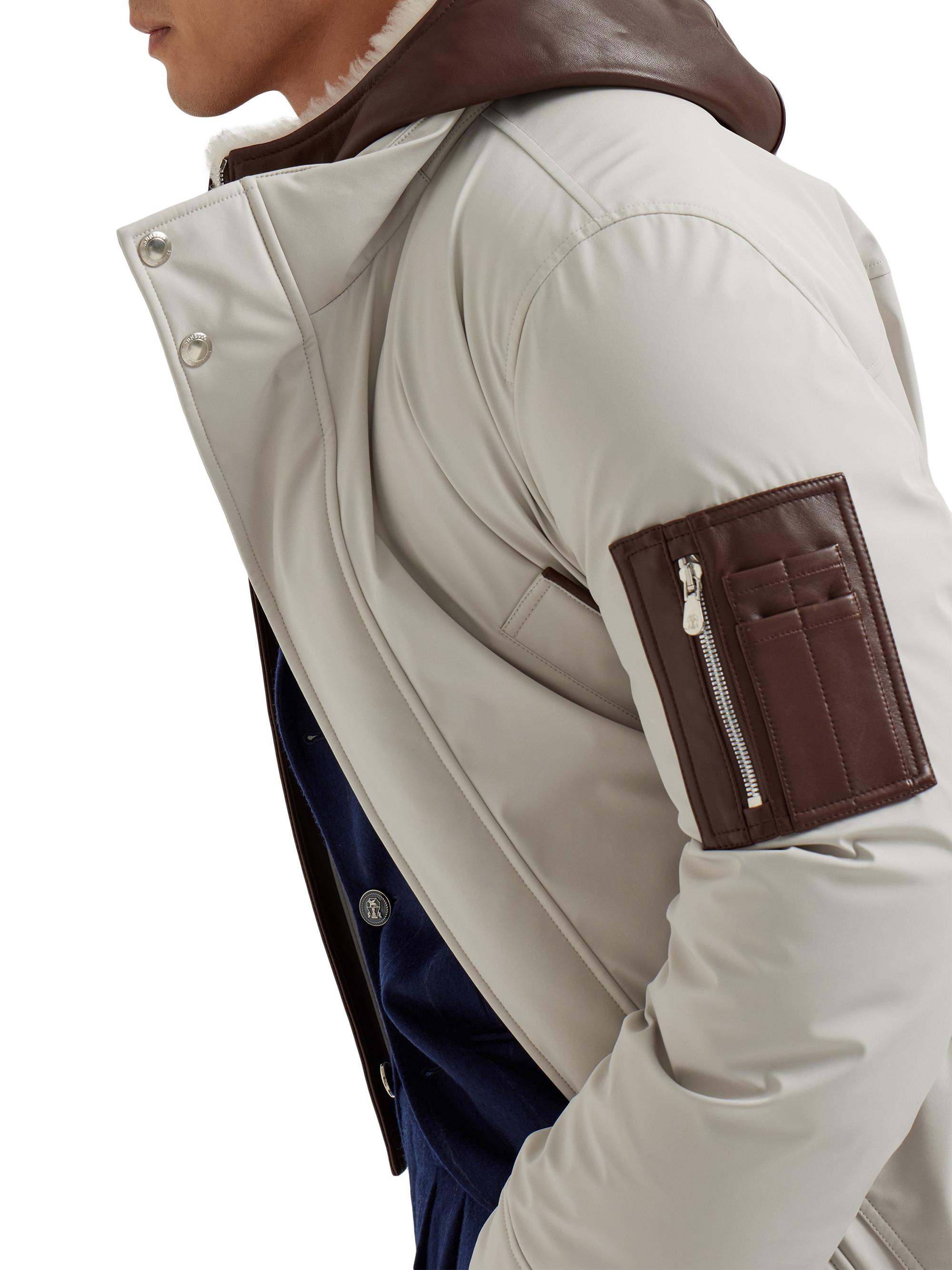 Brunello Cucinelli Stretch Bonded Nylon Parka Jacket with Down Padding | Saks Fifth Avenue