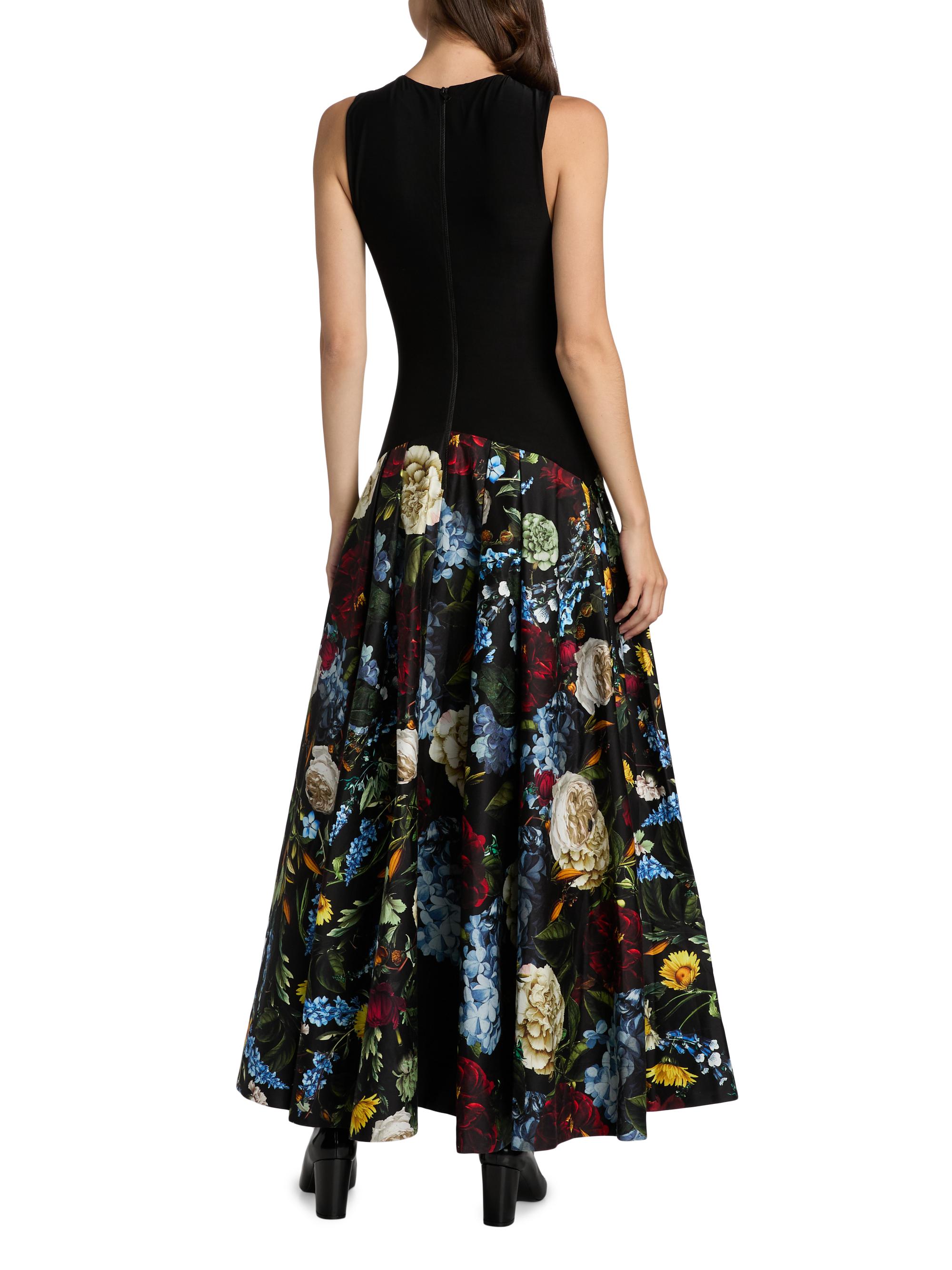 ALICE + OLIVIA Adley Floral Drop-Waist Maxi Dress | Saks Fifth Avenue