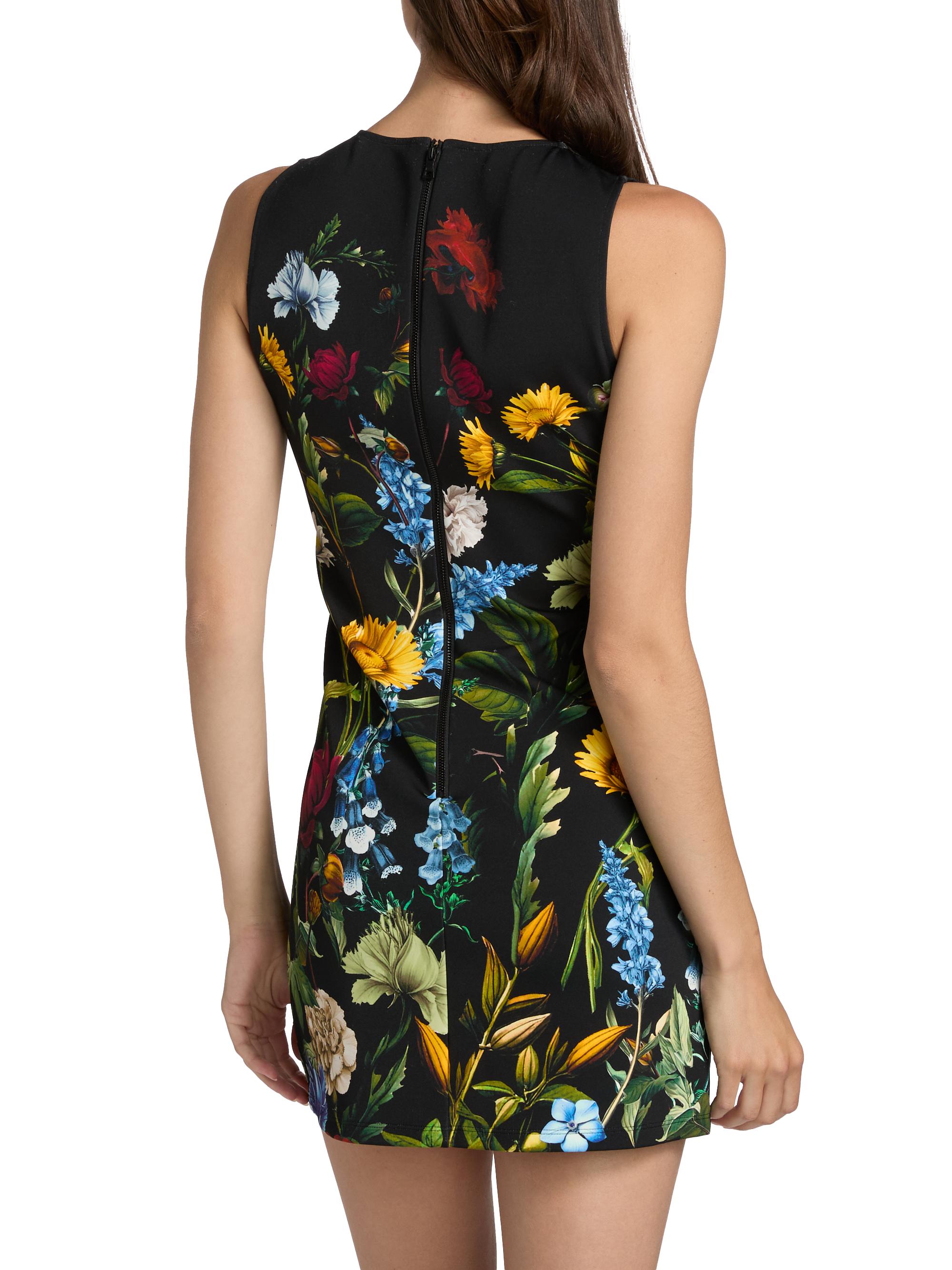 Alice + Olivia Wynell Floral Sleeveless Sheath Minidress | Saks Fifth ...