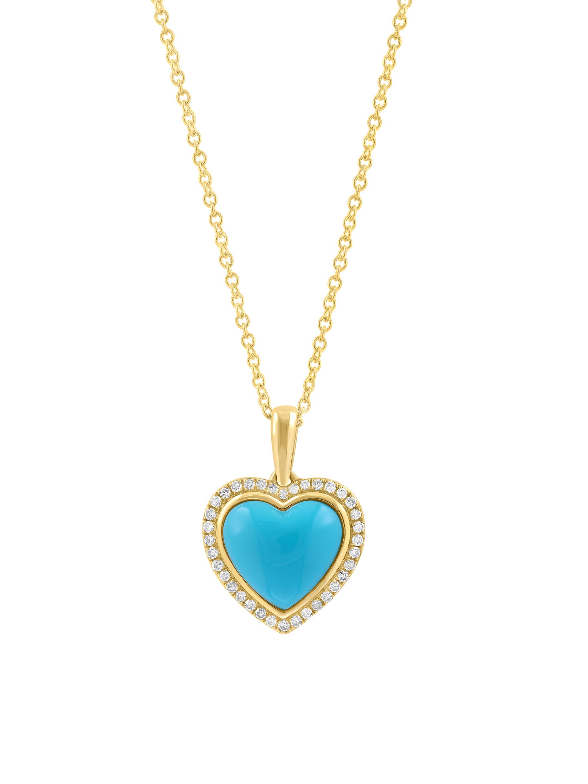 Saks Fifth Avenue Collection 14K Yellow Gold, Turquoise & 0.13 TCW ...
