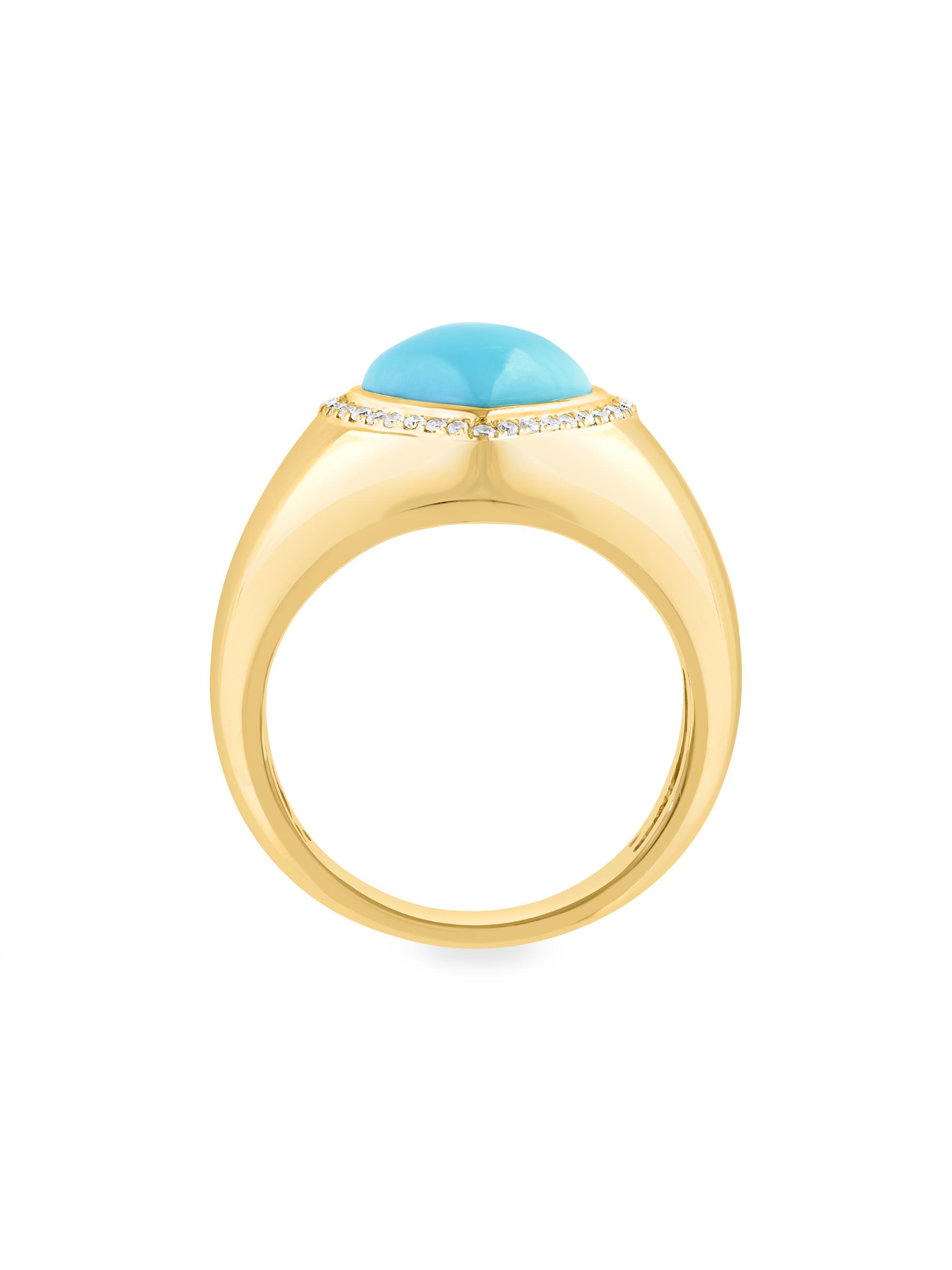 Saks Fifth Avenue Collection 14K Yellow Gold, Turquoise & 0.13 TCW ...