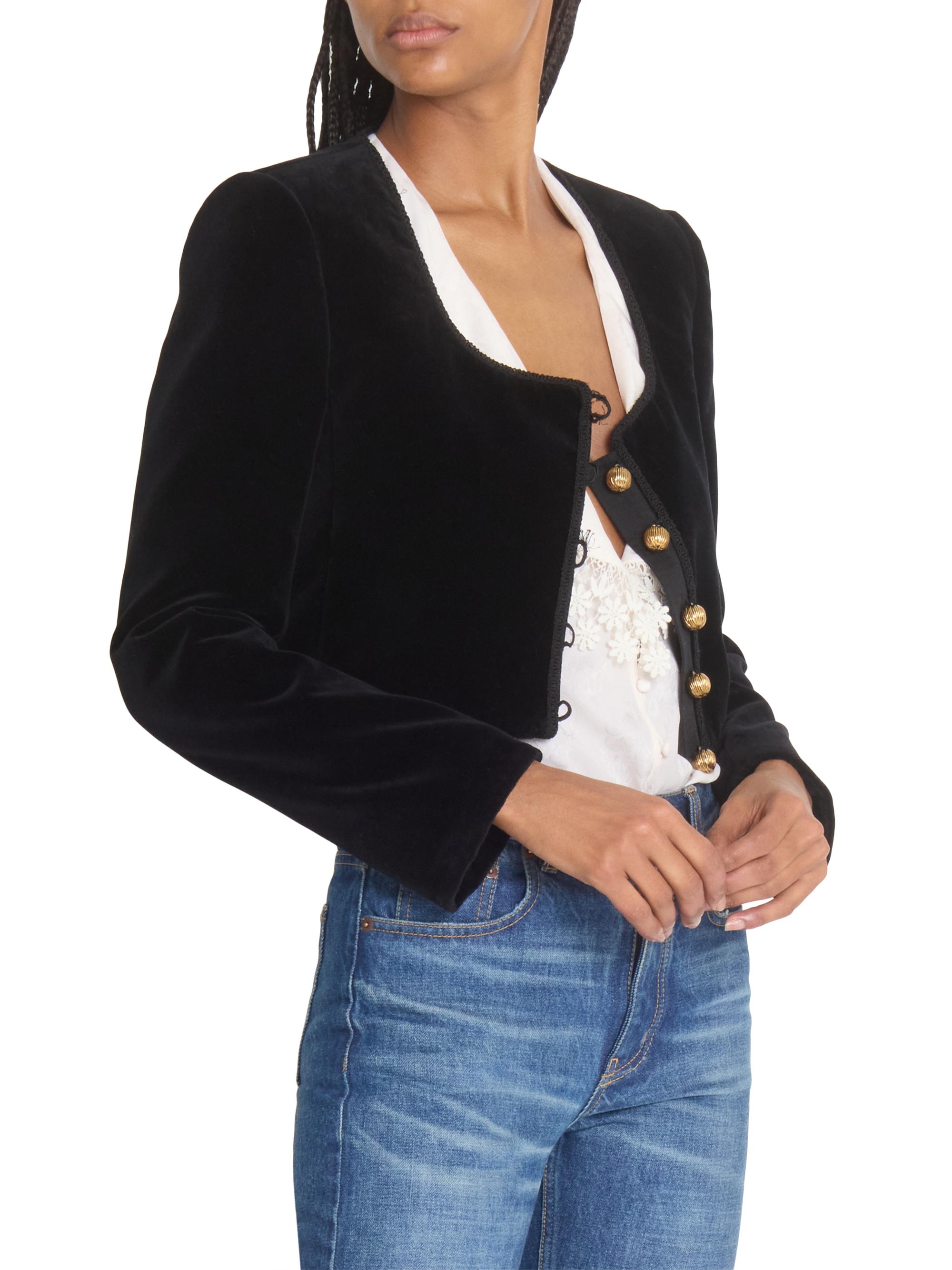 Chloé Velvet Crop Jacket | Saks Fifth Avenue