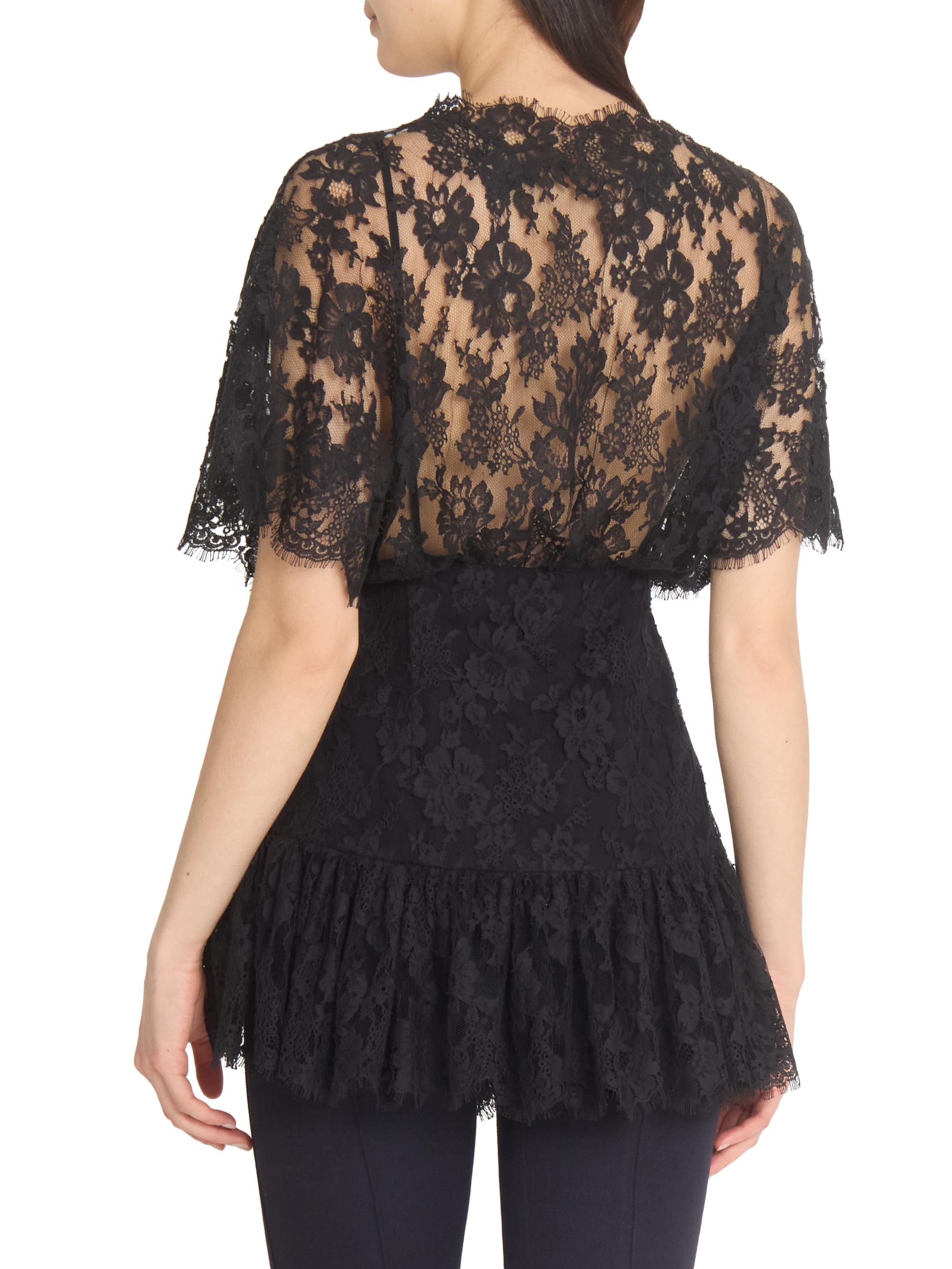 Chloé Ruffled Sheer Lace Top | Saks Fifth Avenue
