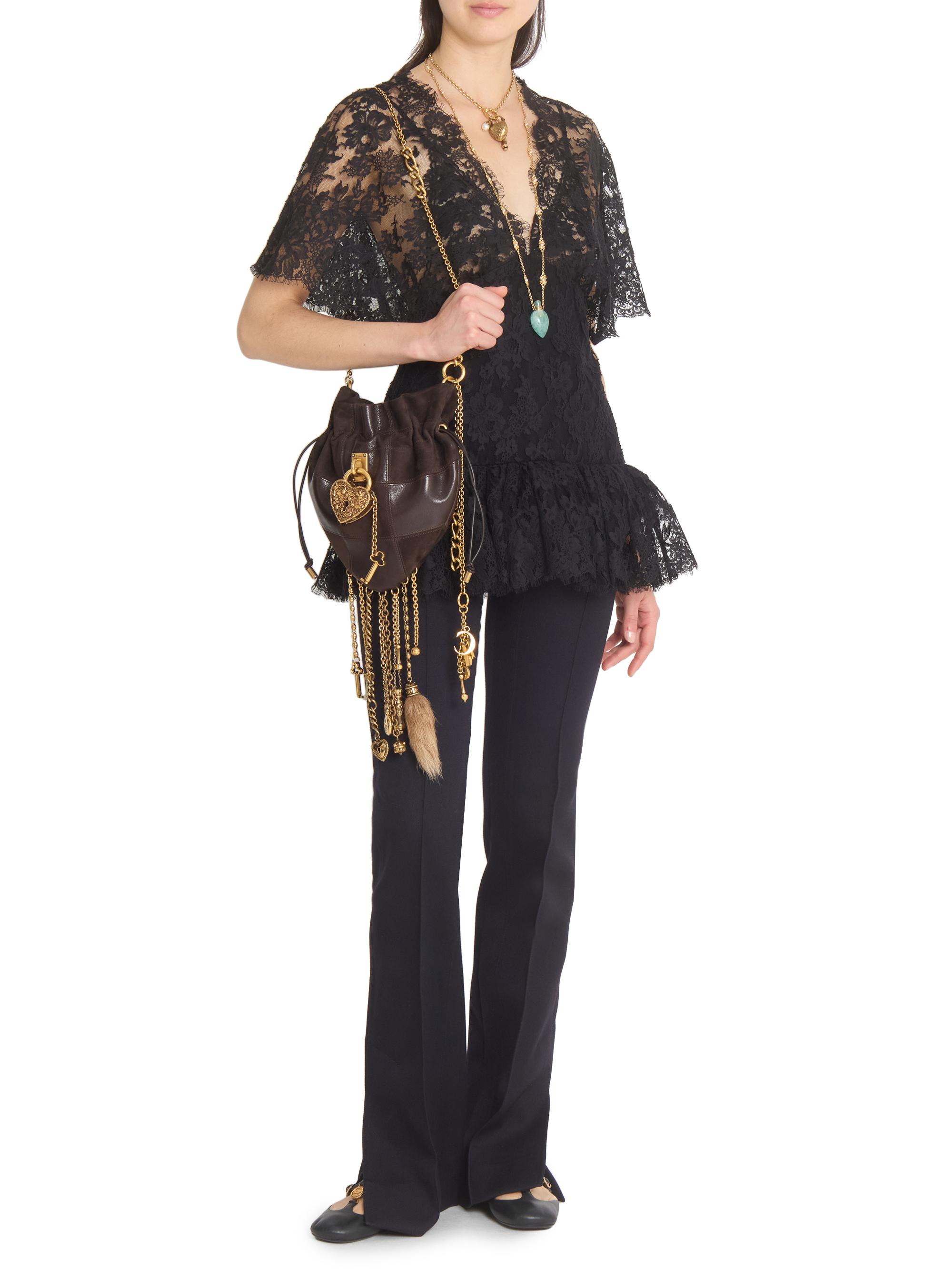 Chloé Ruffled Sheer Lace Top | Saks Fifth Avenue