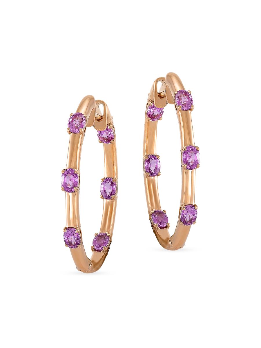 Etho Maria Dolce 18K Gold & Gemstone Inside-Out Hoop Earrings | Saks ...