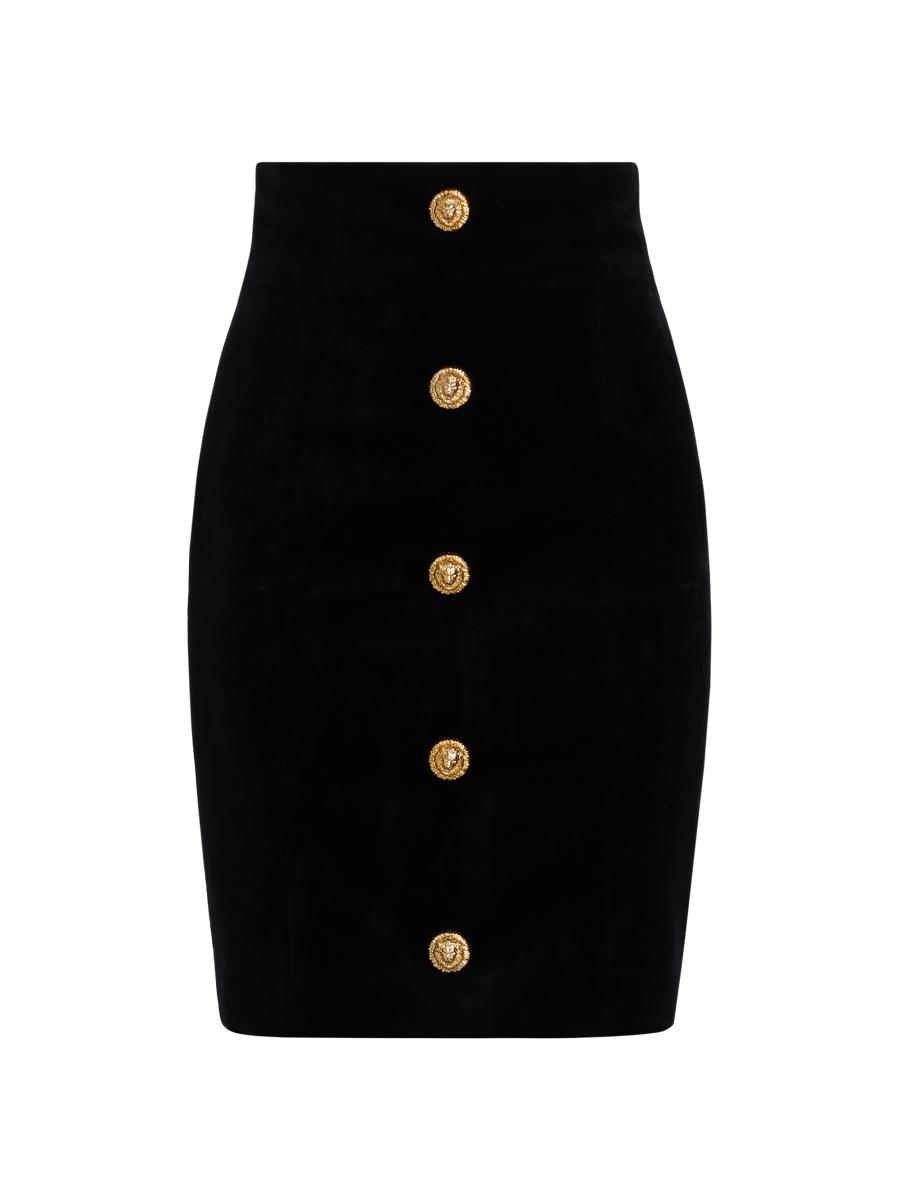 Balmain Velvet Body-Con Miniskirt | Saks Fifth Avenue