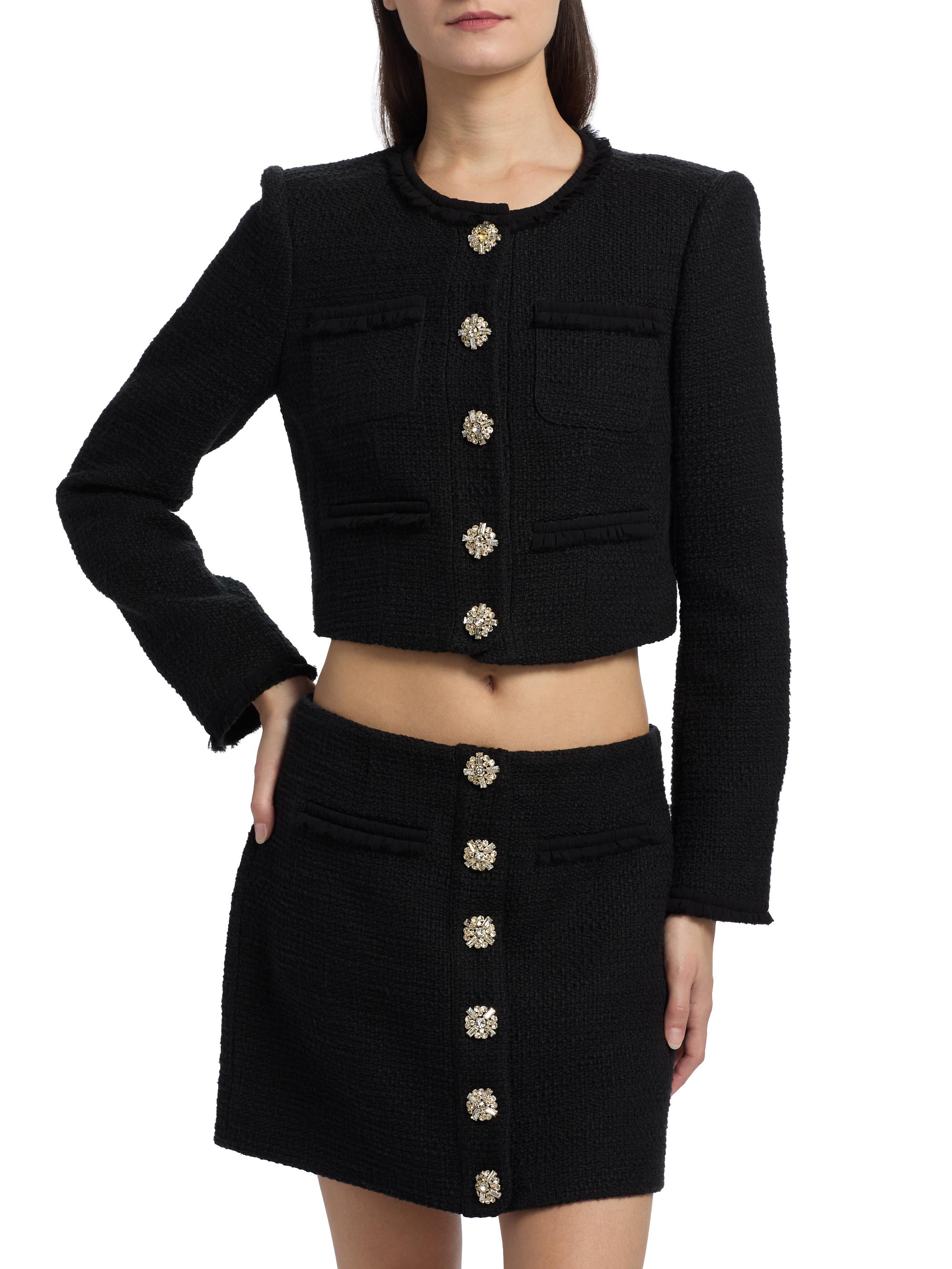 Cinq à Sept Linda Bouclé Cotton Crop Jacket | Saks Fifth Avenue