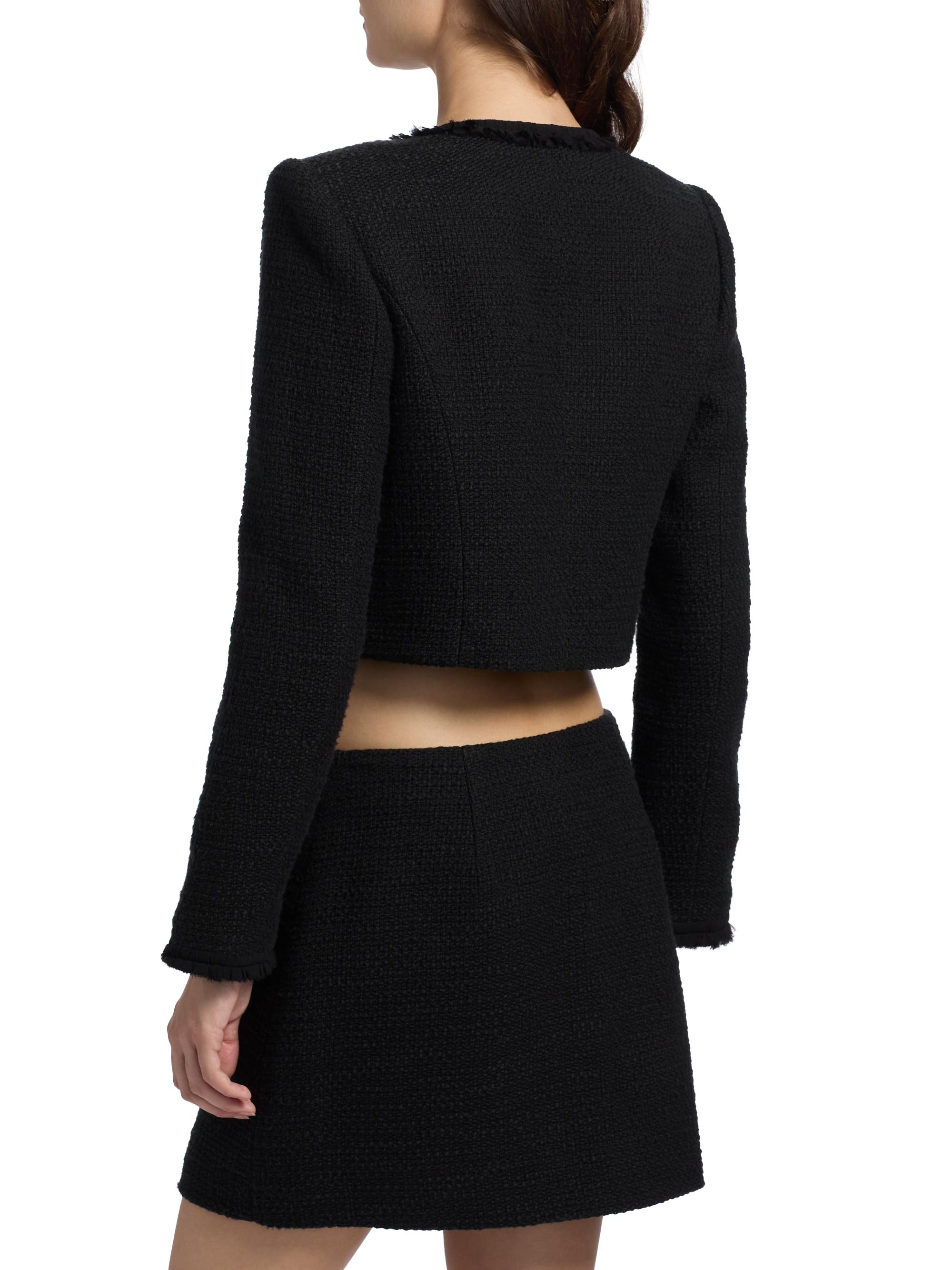 Cinq à Sept Linda Bouclé Cotton Crop Jacket | Saks Fifth Avenue