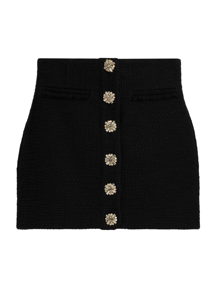 Cinq à Sept Linda Crystal-Embellished Bouclé Miniskirt | Saks Fifth Avenue