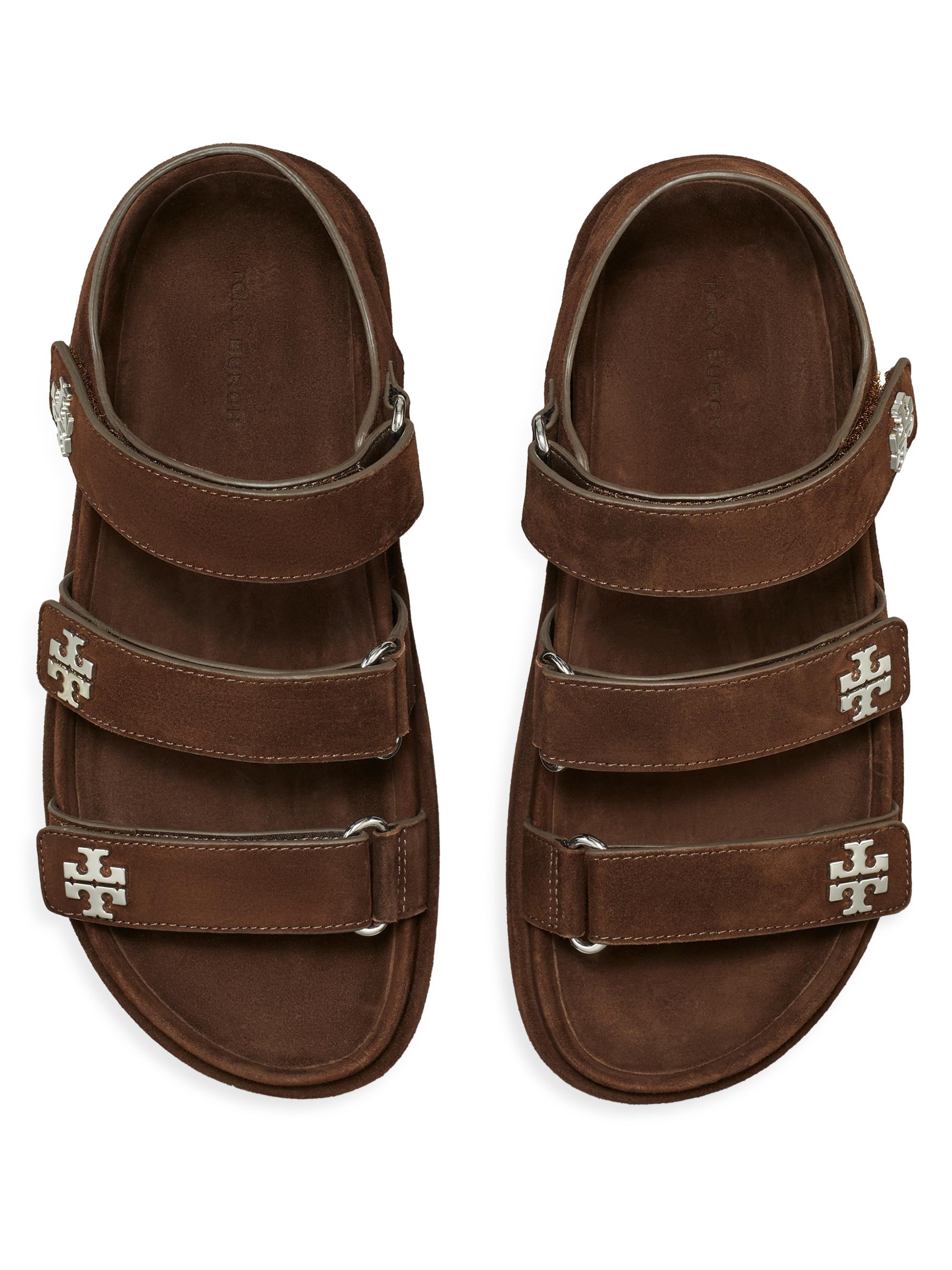 Tory Burch Kira Triple Strap Suede Sandals | Saks Fifth Avenue