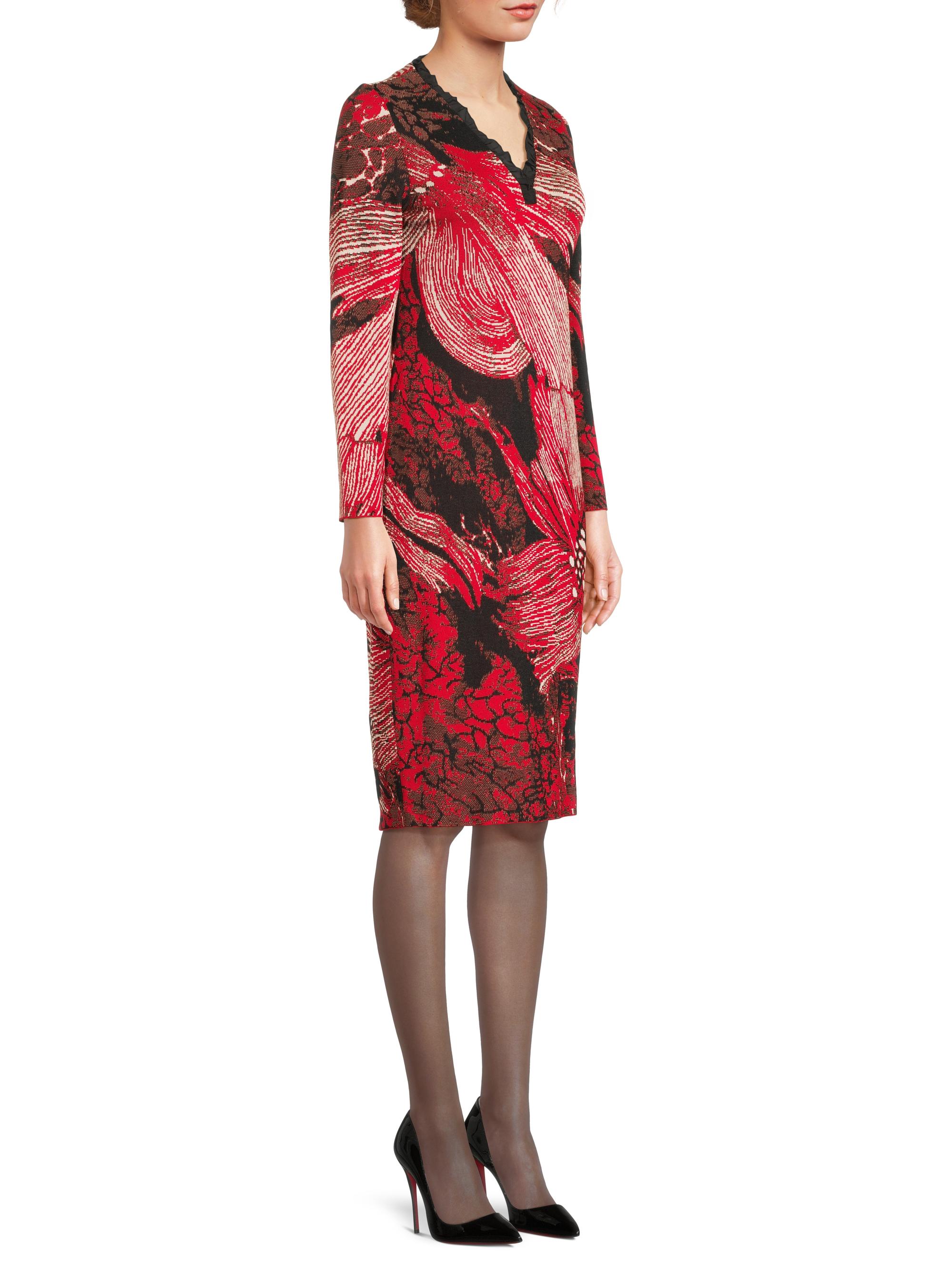 Ming Wang Missy Floral Sheath Knee-Length Dress | Saks Fifth Avenue