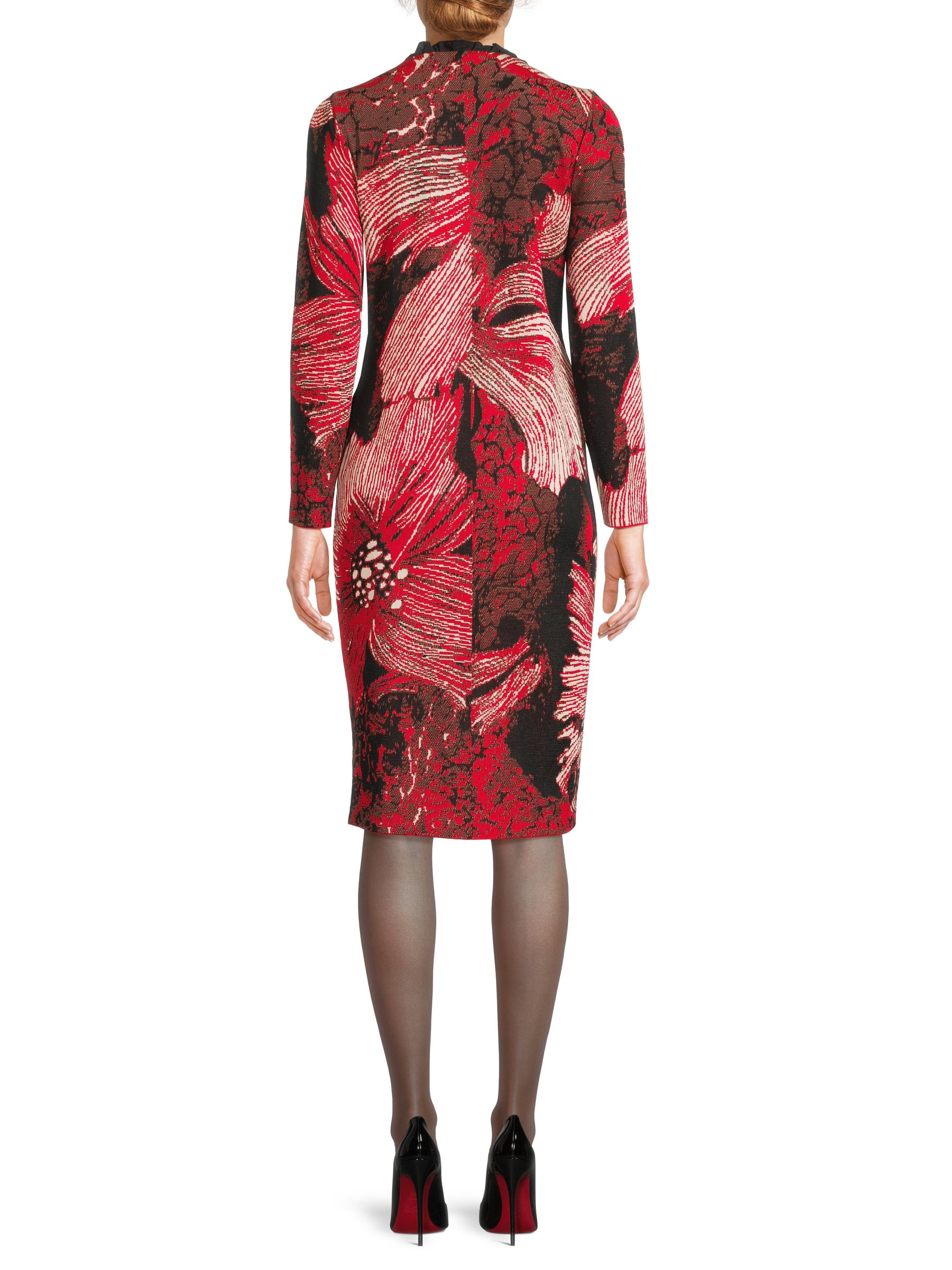 Ming Wang Missy Floral Sheath Knee-Length Dress | Saks Fifth Avenue