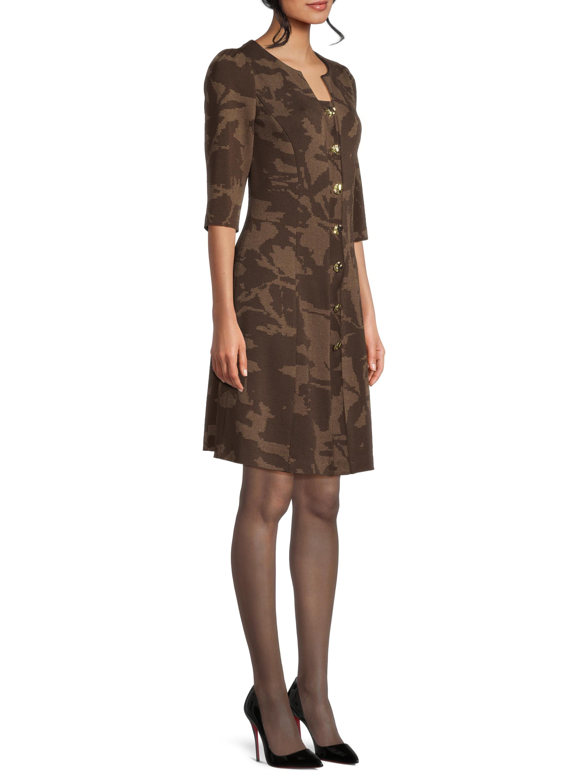 Ming Wang Missy Floral A-Line Knee-Length Dress | Saks Fifth Avenue